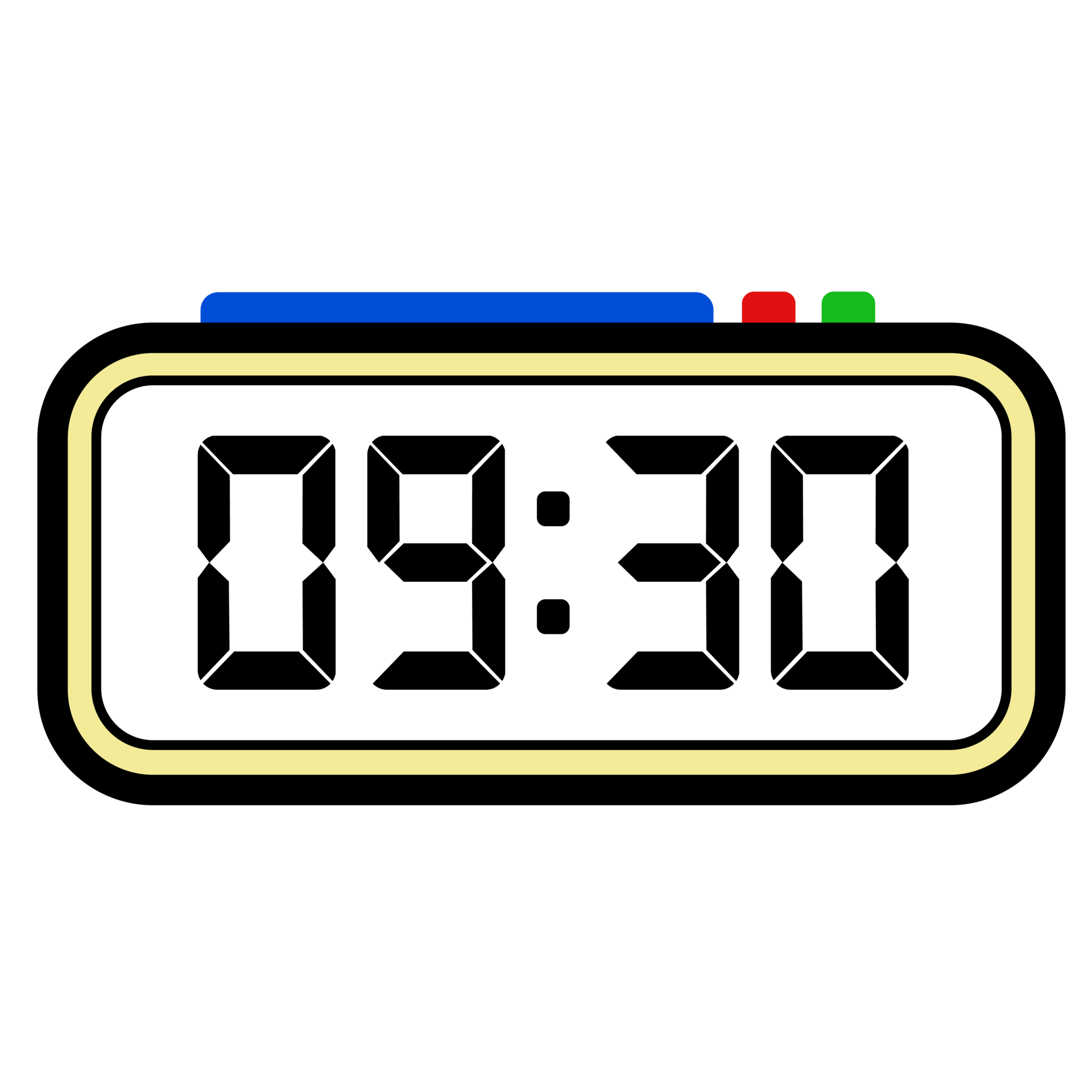 Digital Clock Time Show 9 30 Clock Show 24 Hours Time Illustration