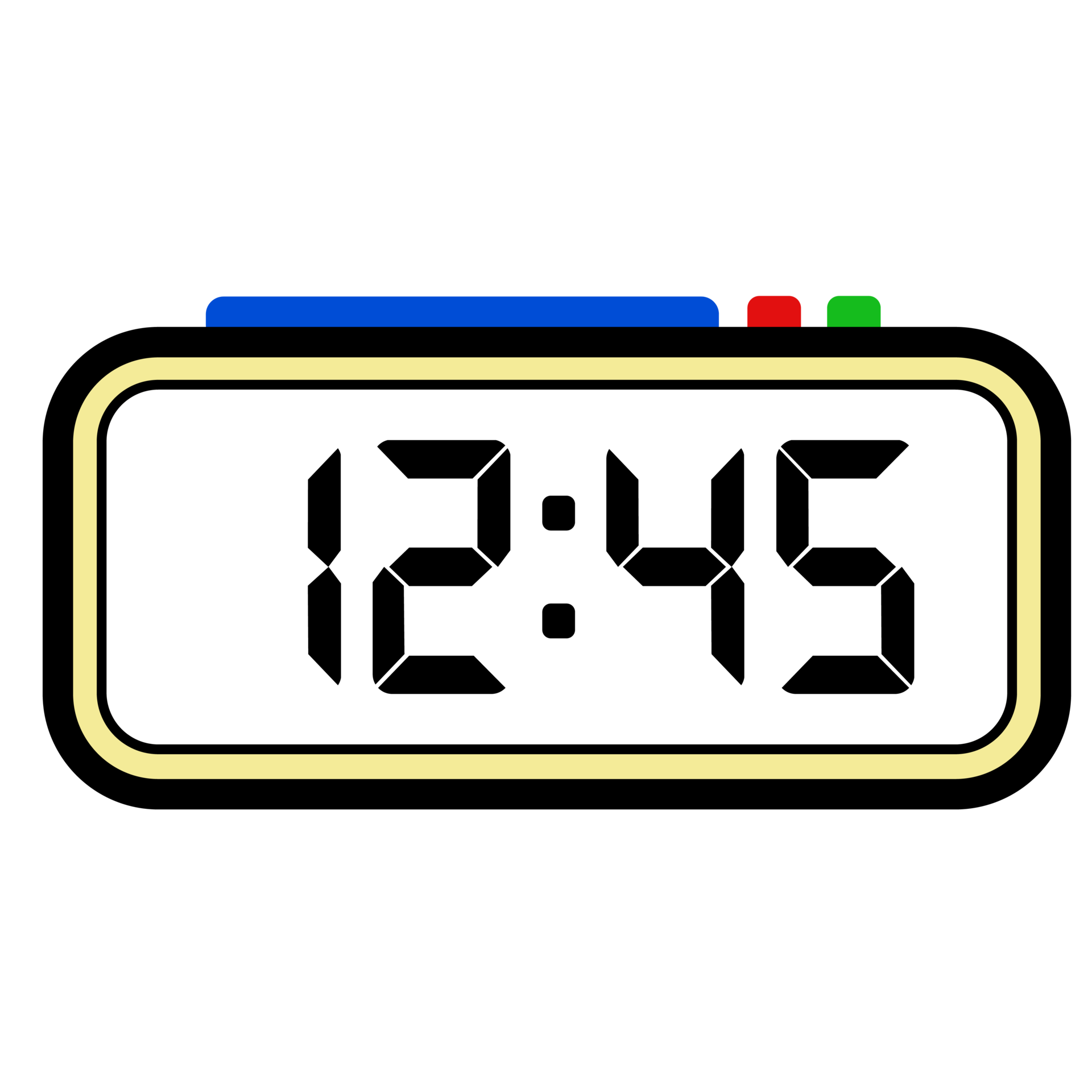 Digital Clock Time Show 12.45, Clock 24 Hours Illustration, Time ... Digital Clock Time Show 12.45, Clock 24 Hours Illustration, Time ...