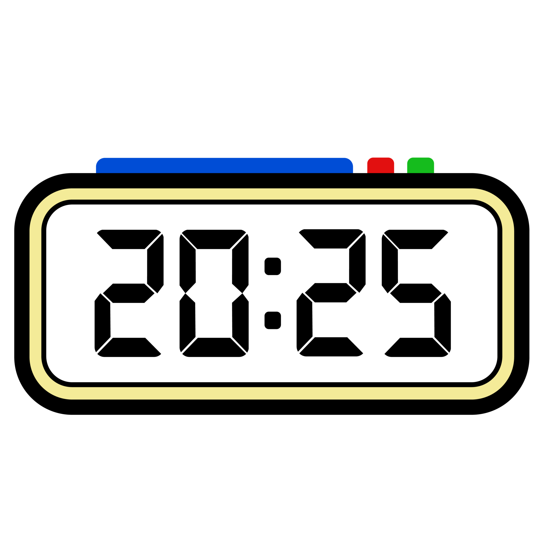 Digital Clock Time Show 20 25 Clock 24 Hours Illustration Time