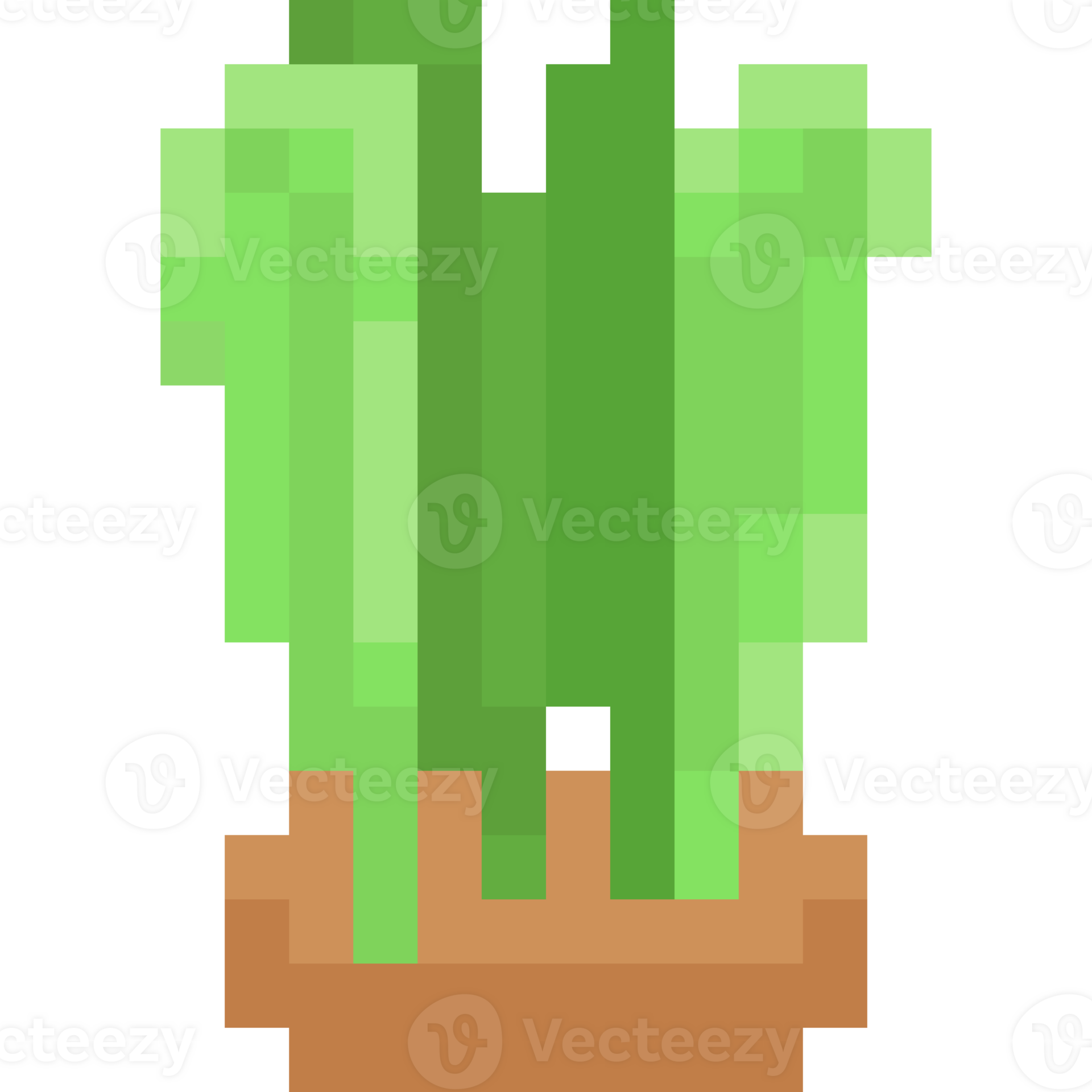 Pixel Art Cartoon Seaweed Character 28651872 Png