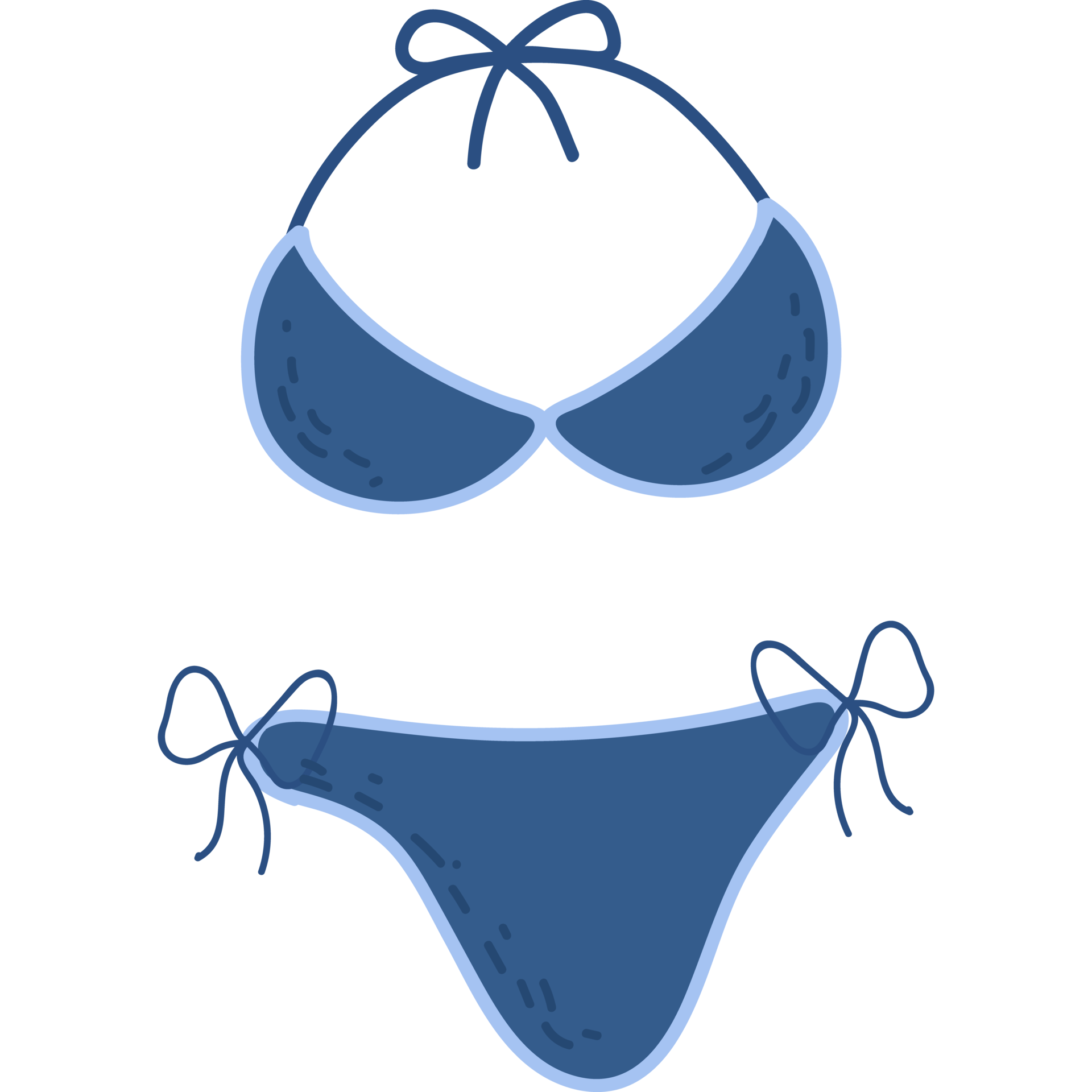 Blue Bikini Cartoon Illustration 28651915 Png