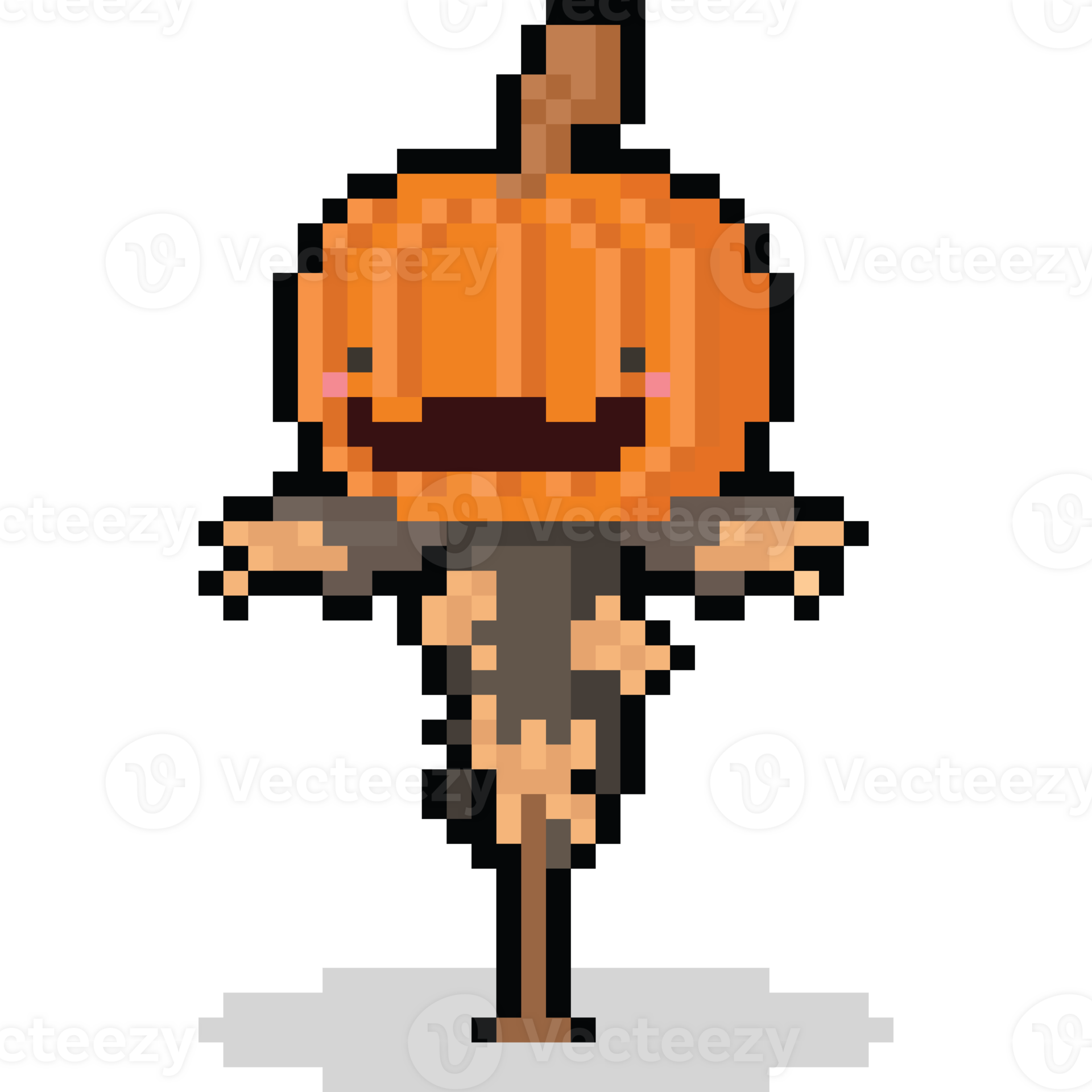 Pixel Art Cartoon Scarcrow Character 28652149 Png