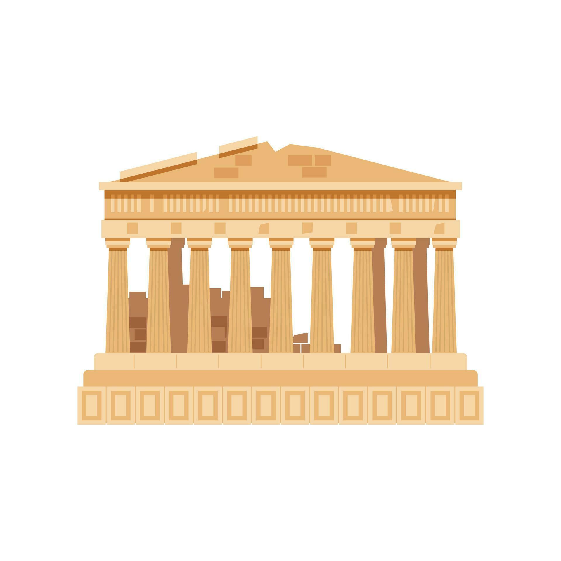 Parthenon Greek Temple Ancient Monument Design Vector Illustrations 28652194 Vector Art at Vecteezy