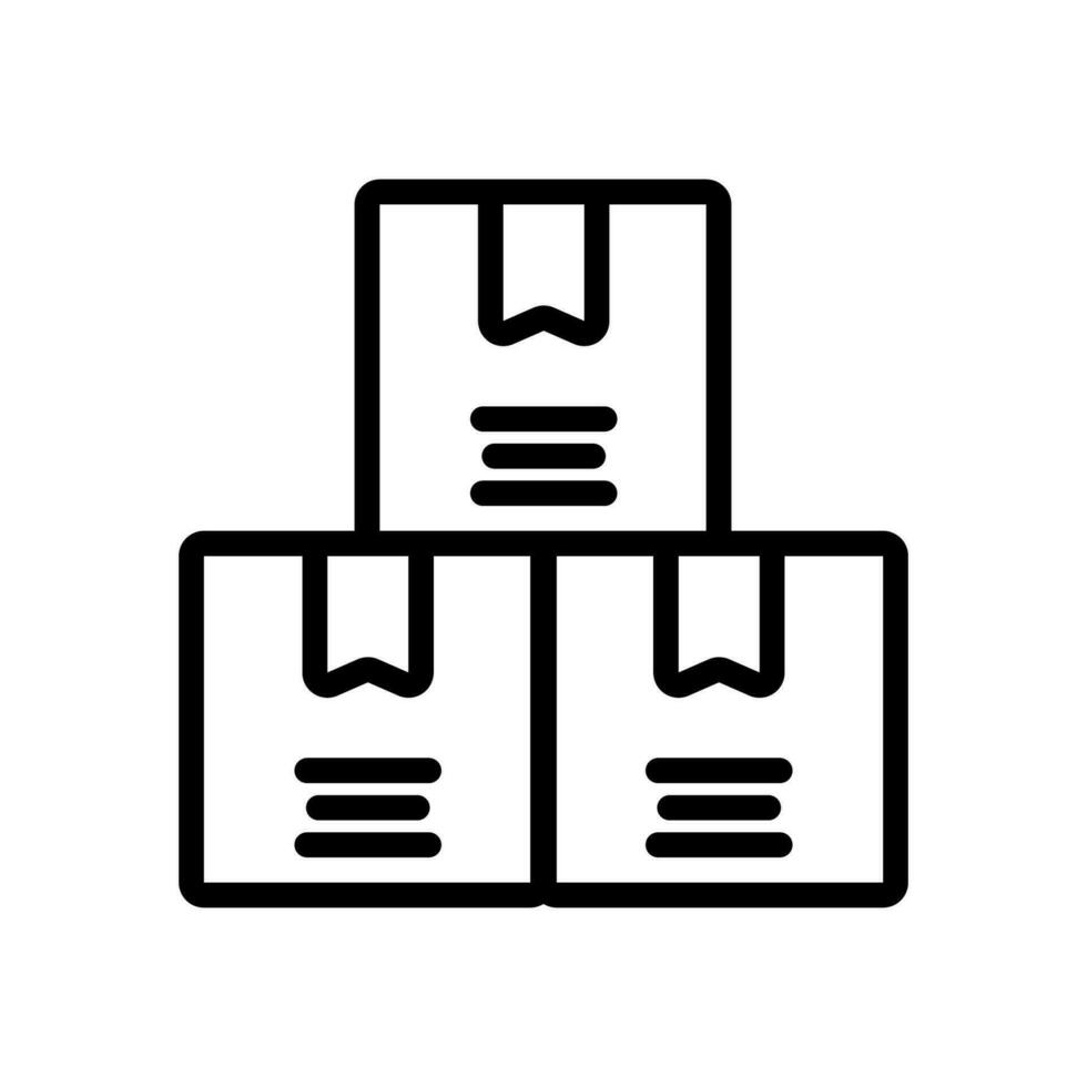 box icon line style 28654982 Vector Art at Vecteezy