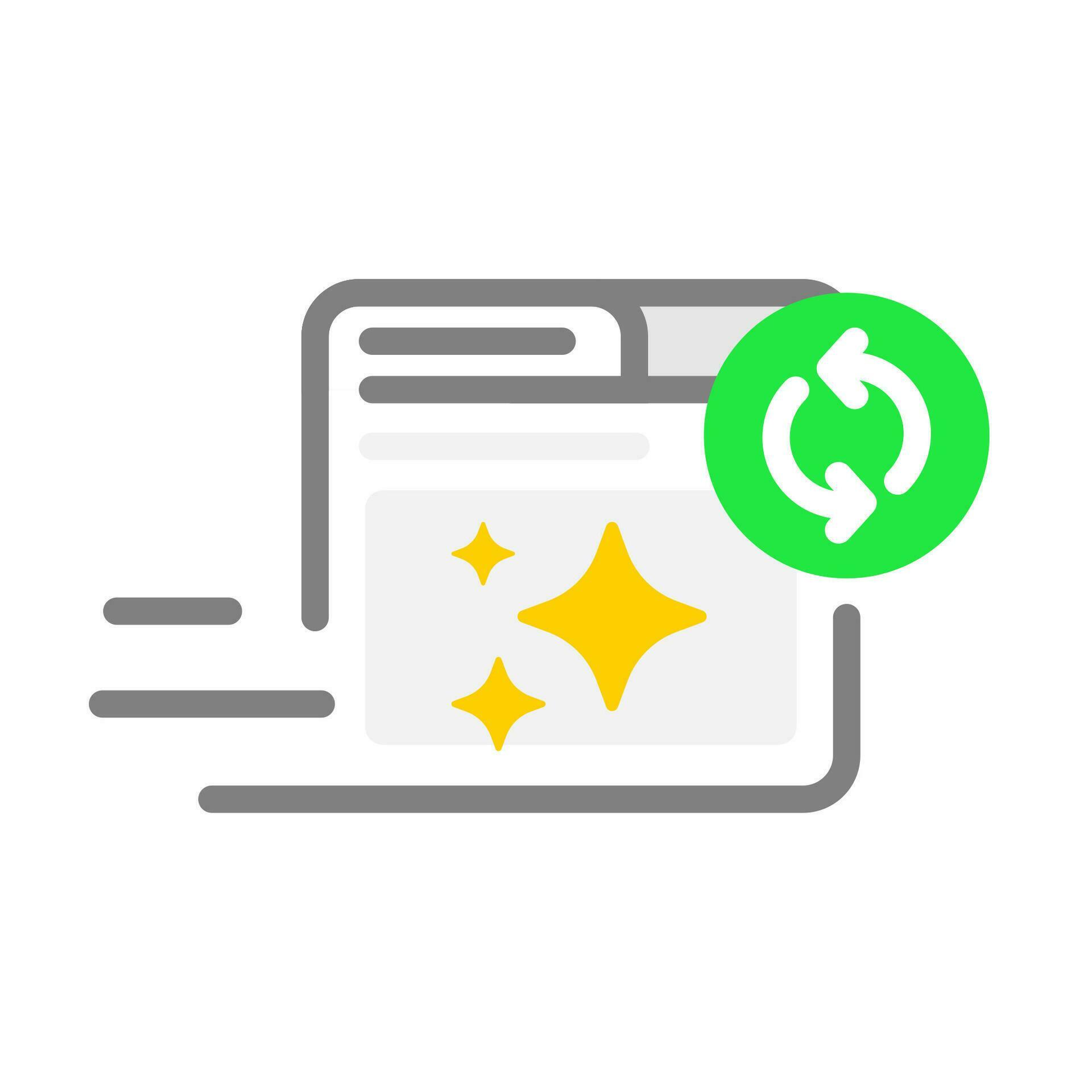 Refresh web page concept illustration flat design vector eps10. simple ...