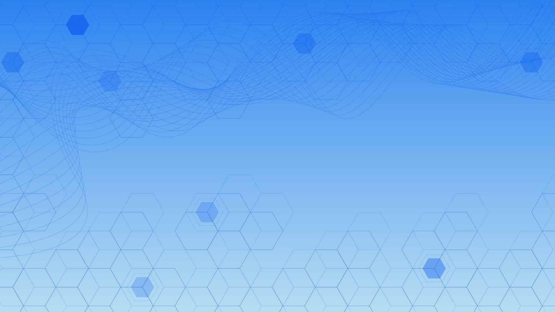 Abstract molecular structure with hexagon pattern and wave flow. Medical innovation, science and ...