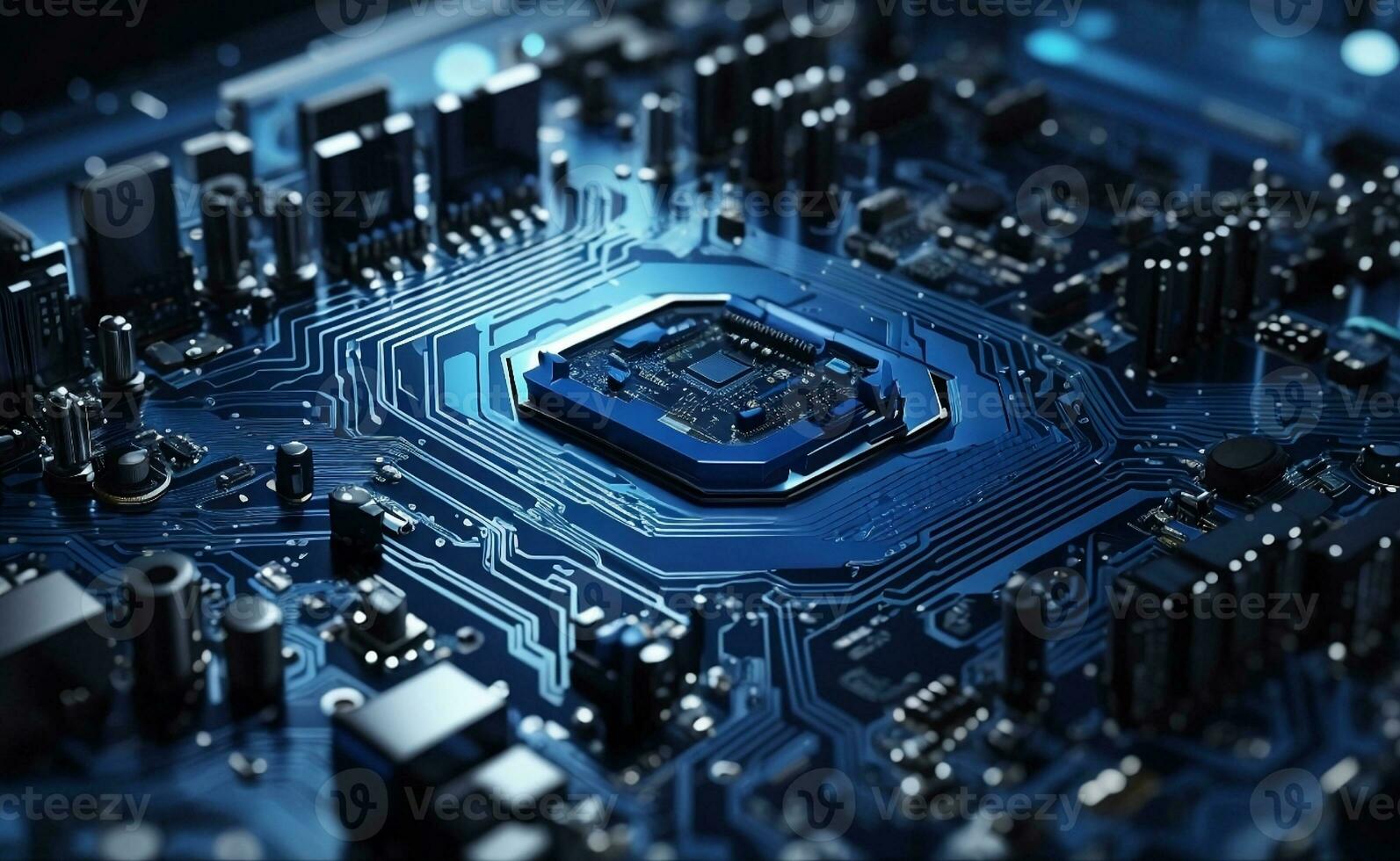 Computer circuit board digital background, Generative AI Illustration ...