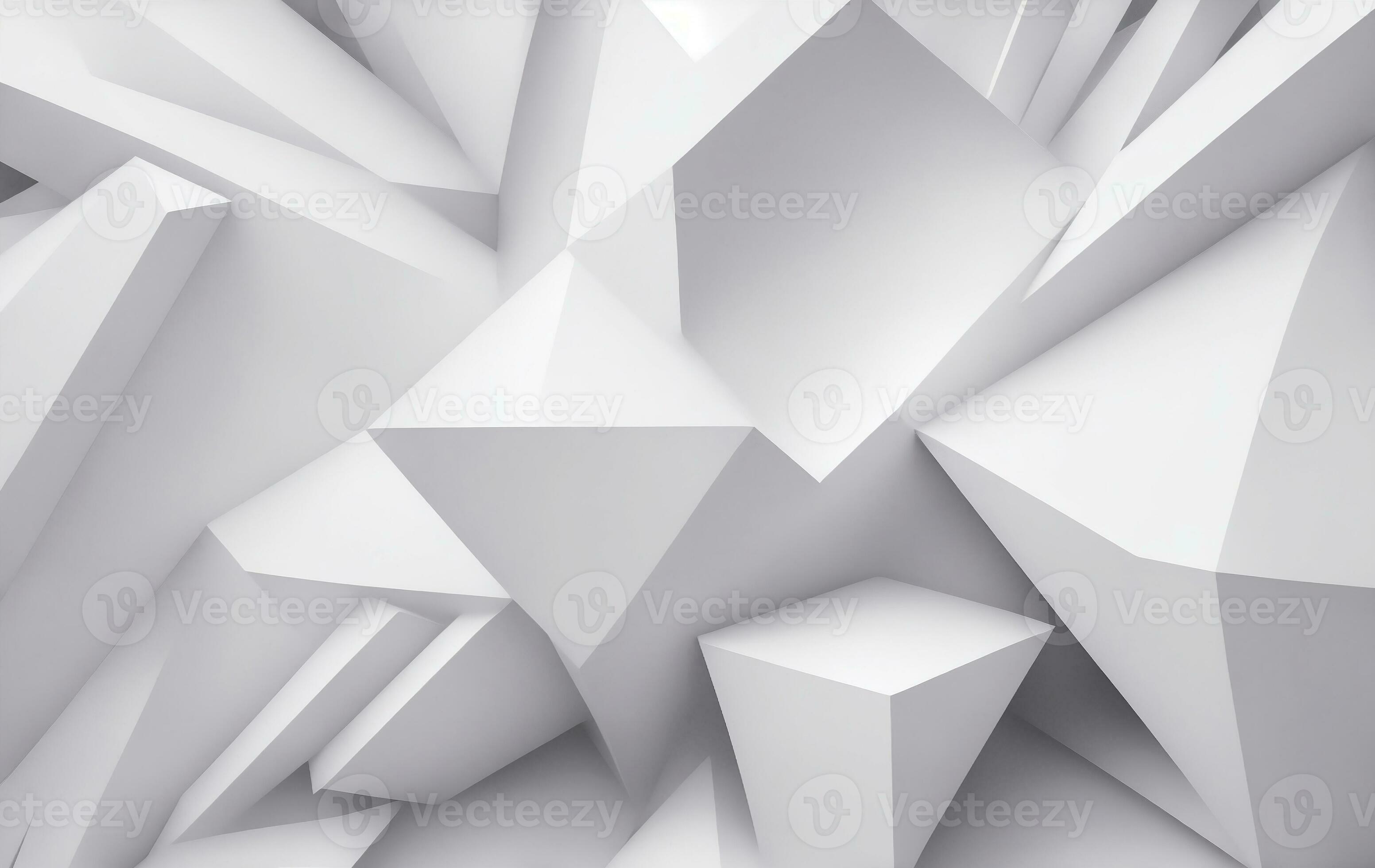 White geometric abstract background, Generative AI Illustration ...
