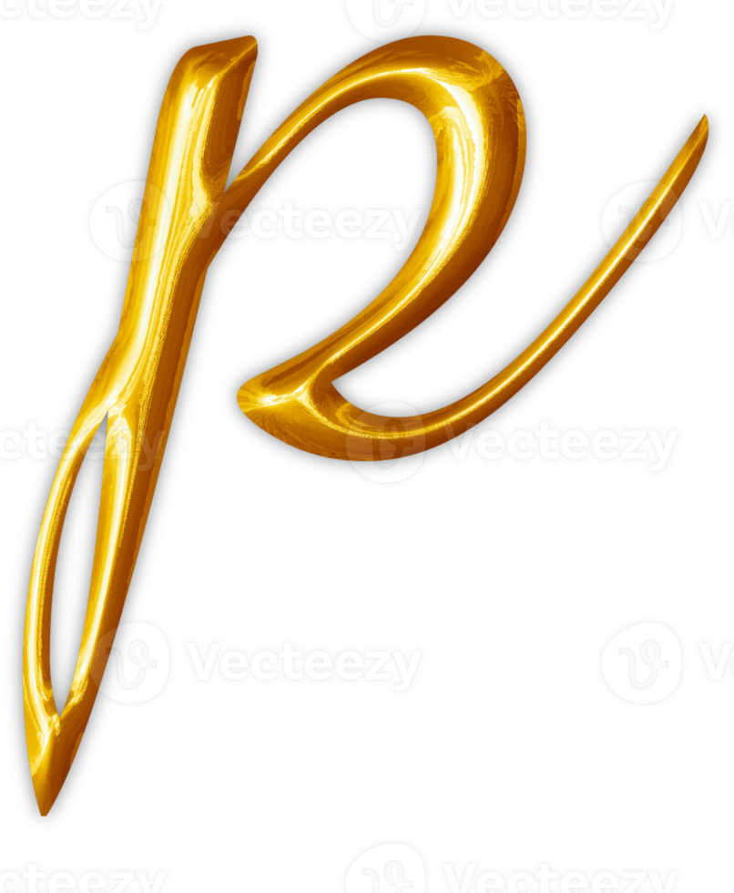 Golden Lowercase Alphabet Letters 28671829 Png