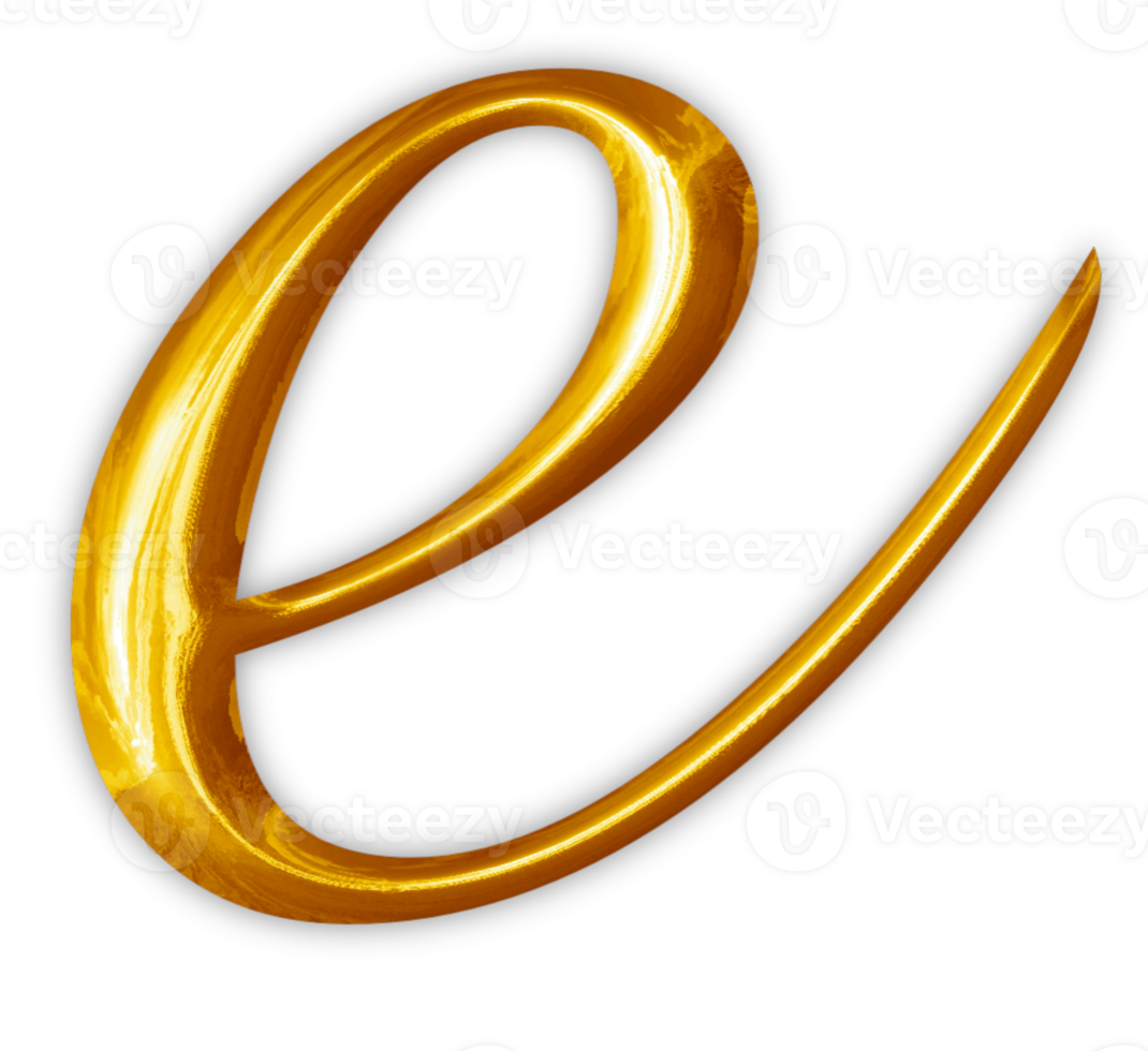 Golden Lowercase Alphabet Letters 28671837 Png