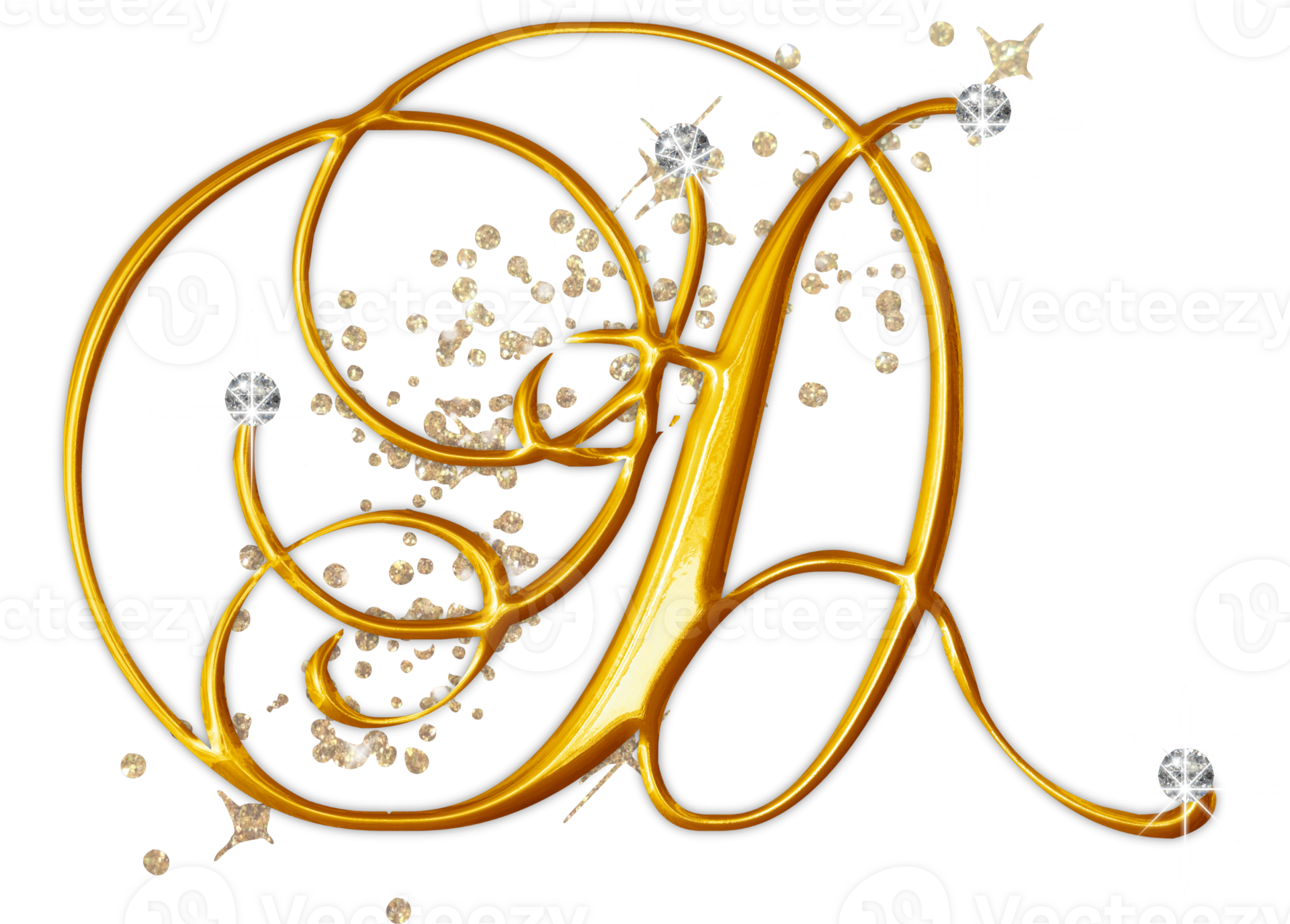 Golden Uppercase Alphabet Letters 28671943 Png