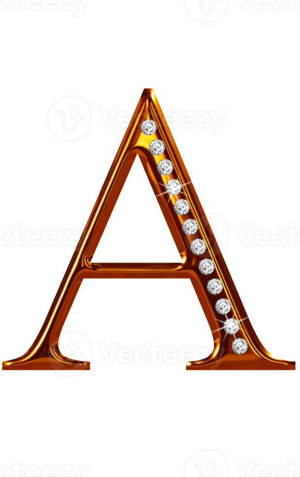 Golden Jewel Alphabet Uppercase 28672022 Png