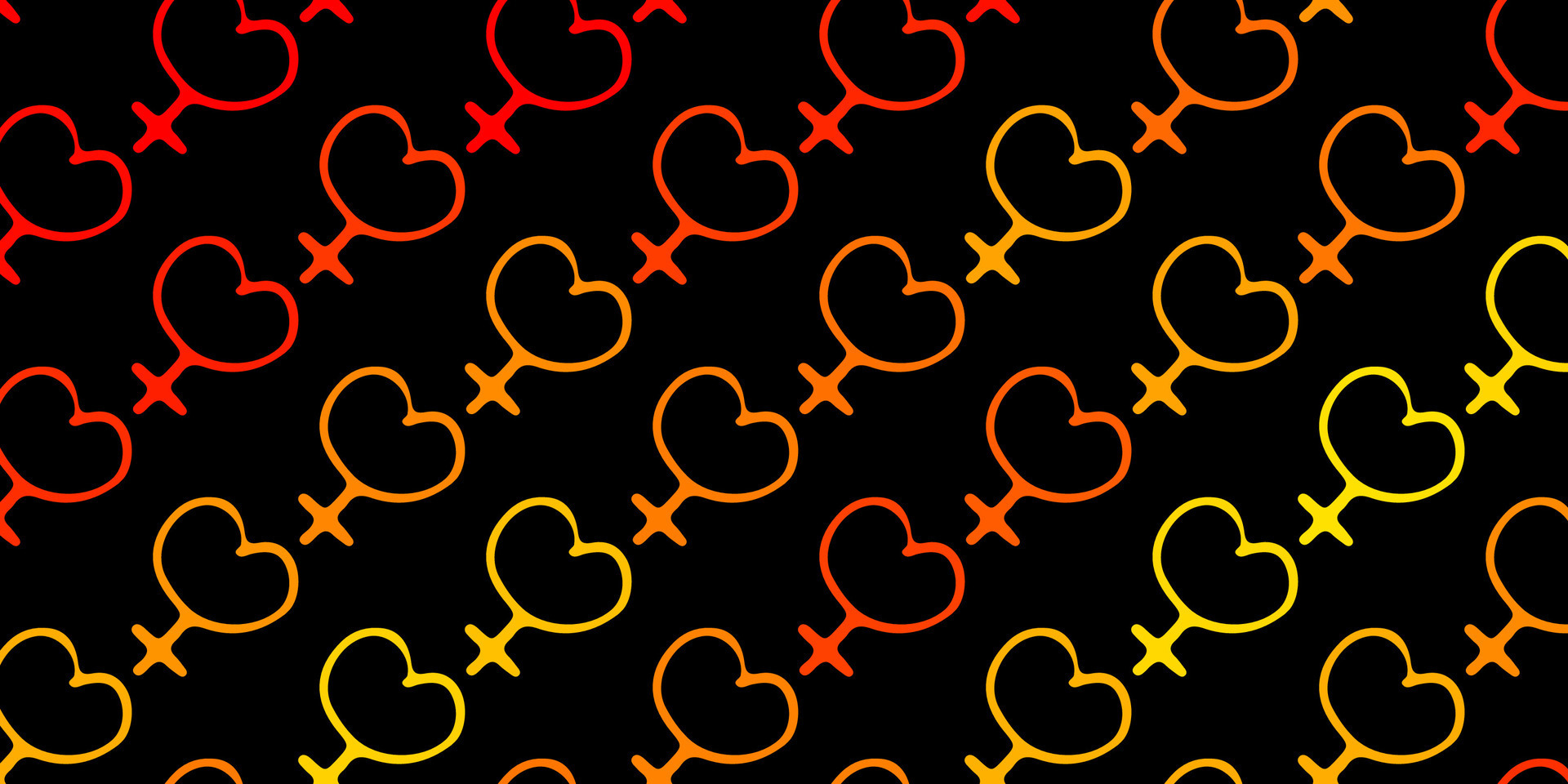 Dark Orange Vector Pattern With Feminism Elements 28672927 Vector Art