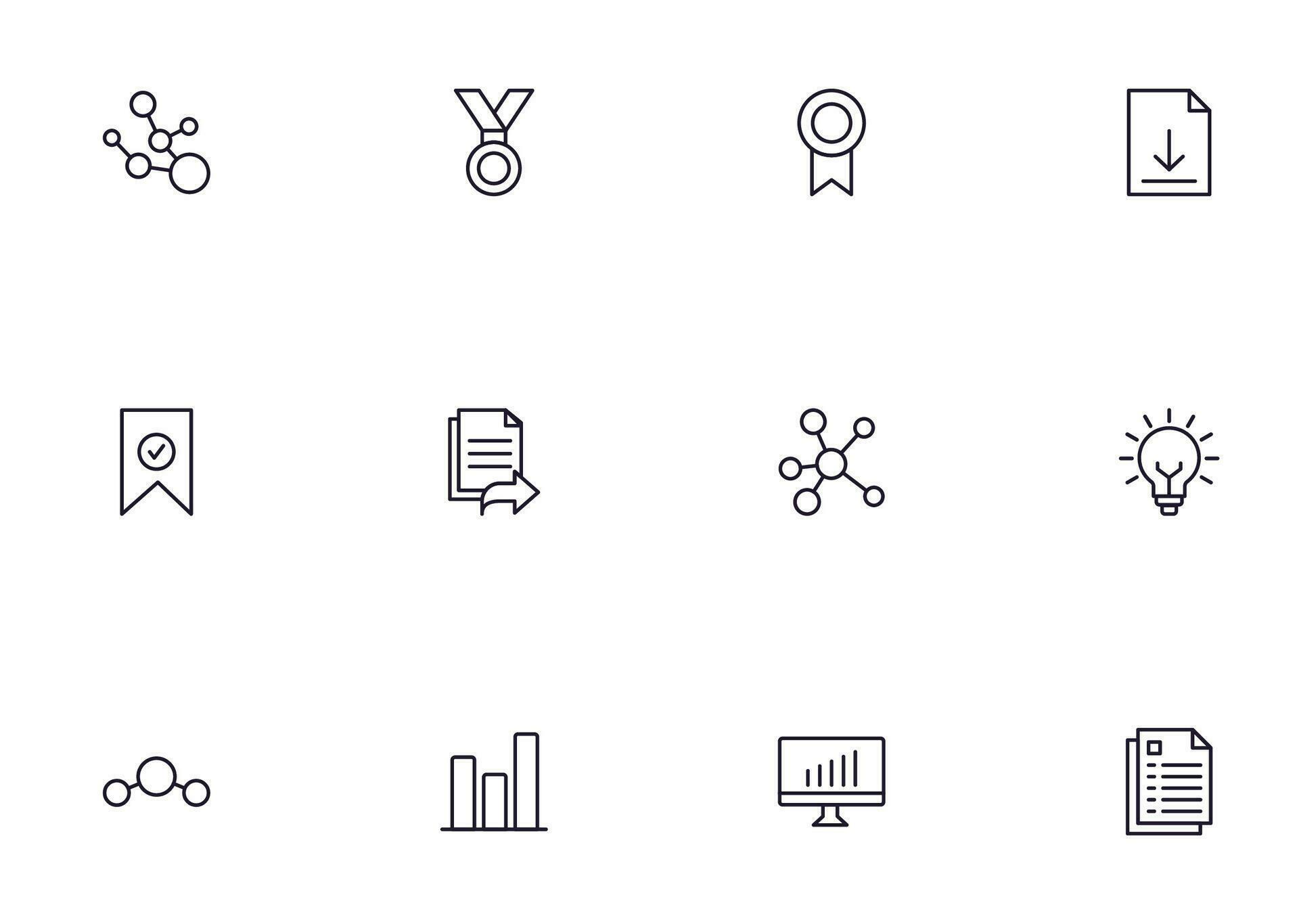 Education line icon set. Collection of high quality signs for web ...