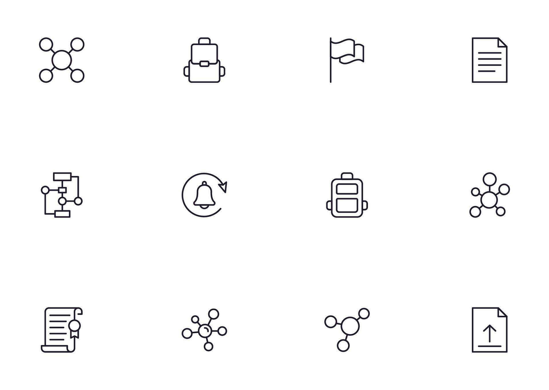 Education line icon set. Collection of high quality signs for web ...