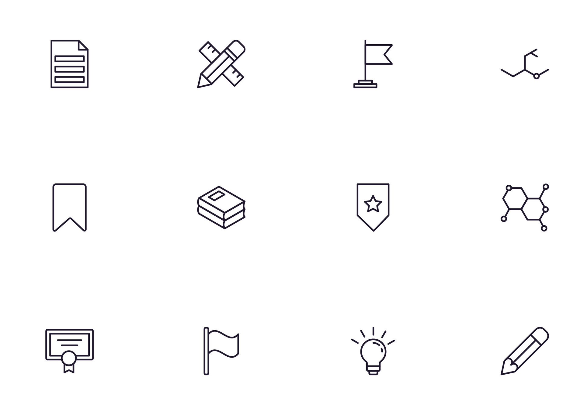 Education line icon set. Collection of high quality signs for web ...