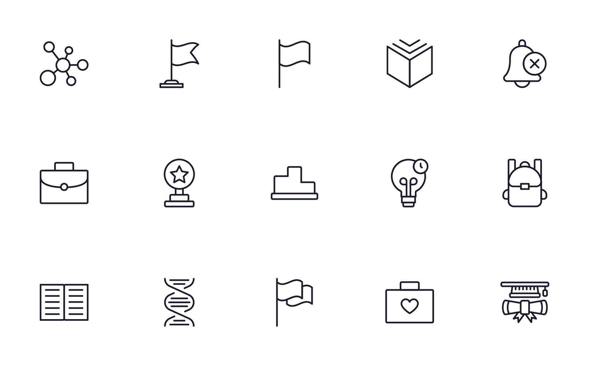 Education line icon set. Collection of high quality signs for web ...
