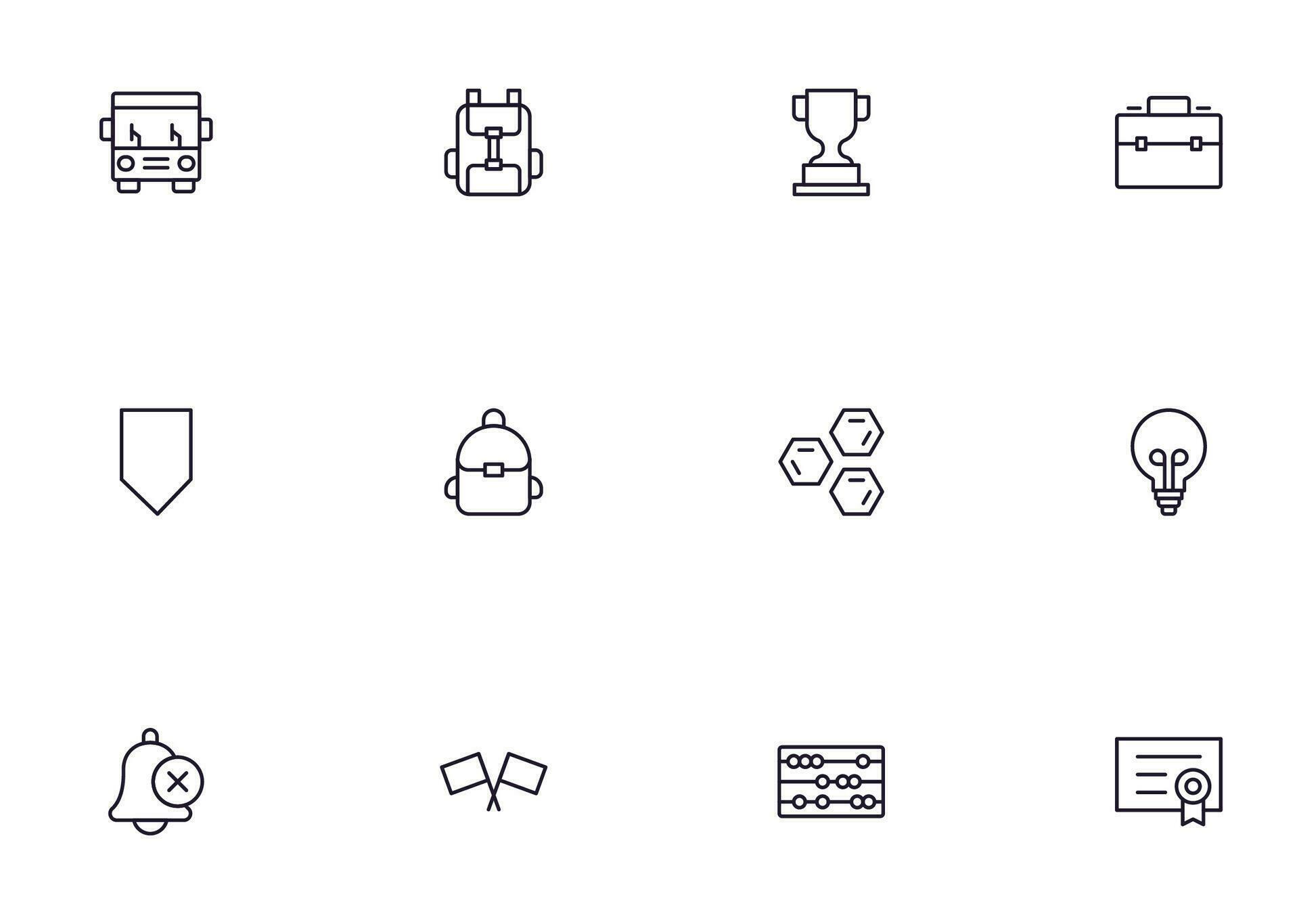 Education line icon set. Collection of high quality signs for web ...