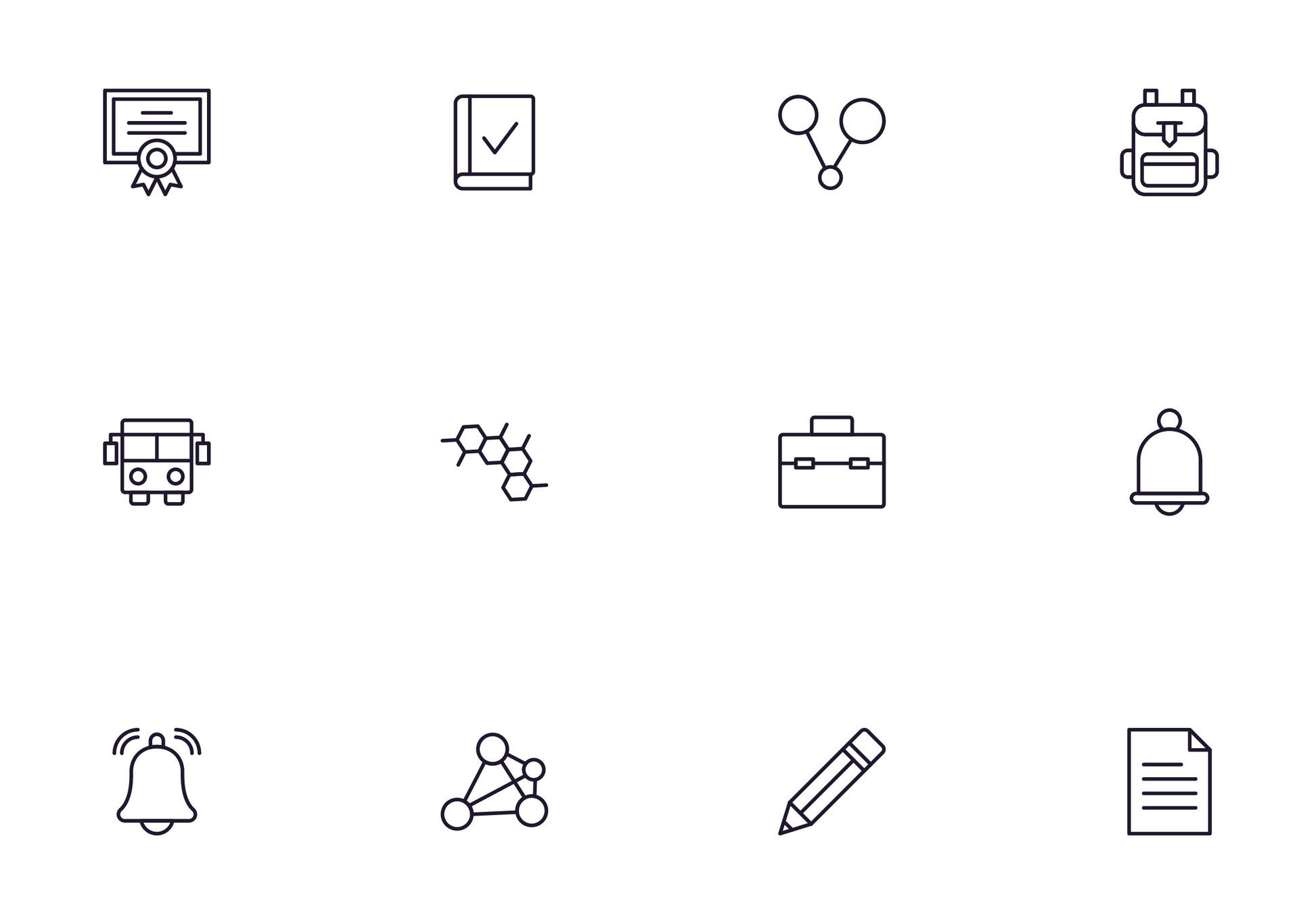 Education line icon set. Collection of high quality signs for web ...