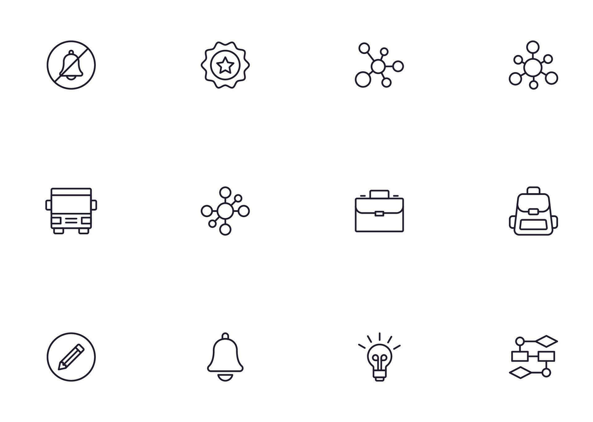 Education line icon set. Collection of high quality signs for web ...
