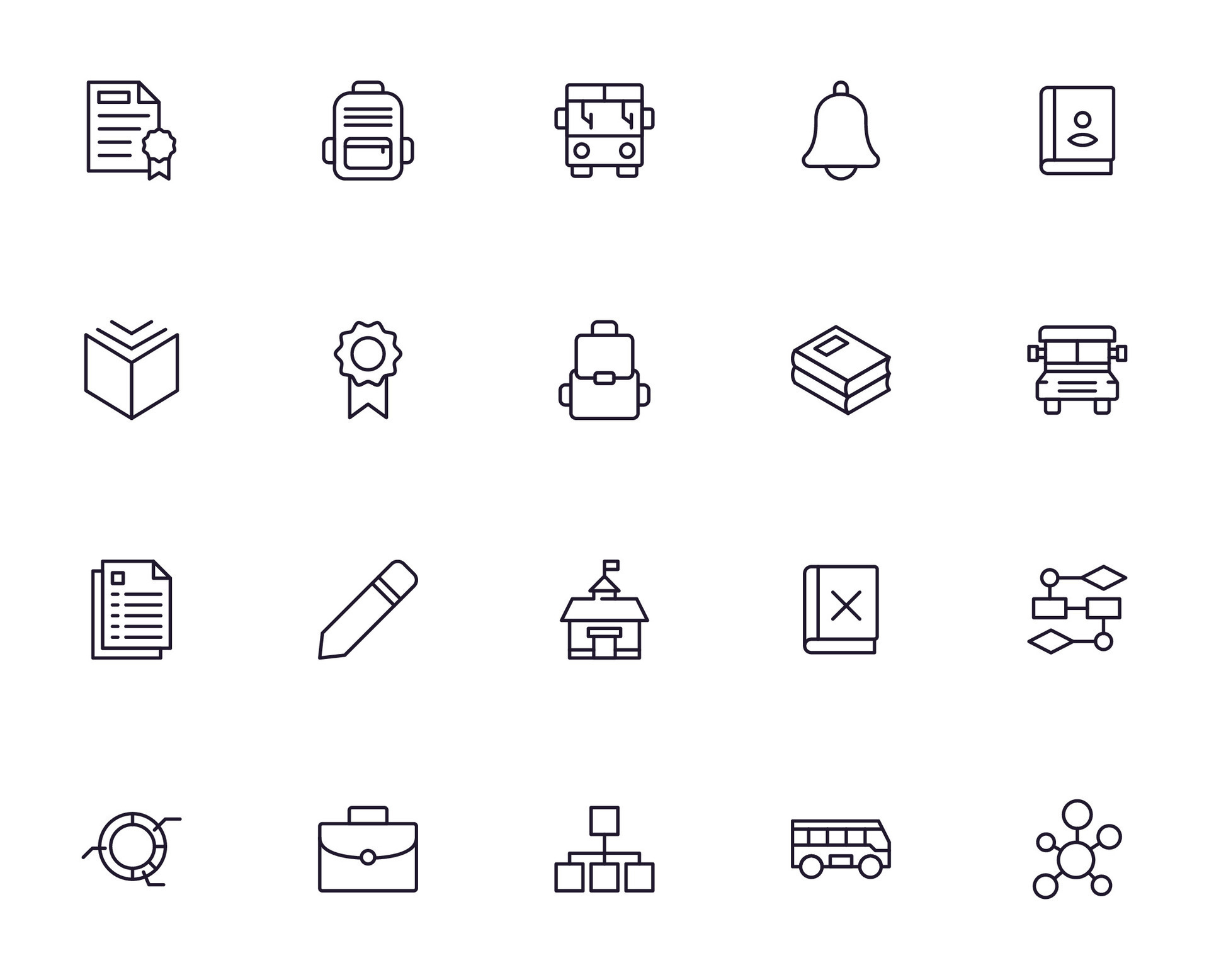 Education line icon set. Collection of high quality signs for web ...