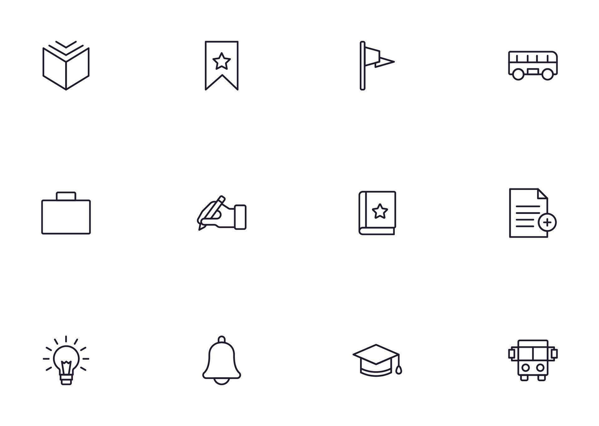 Education line icon set. Collection of high quality signs for web ...