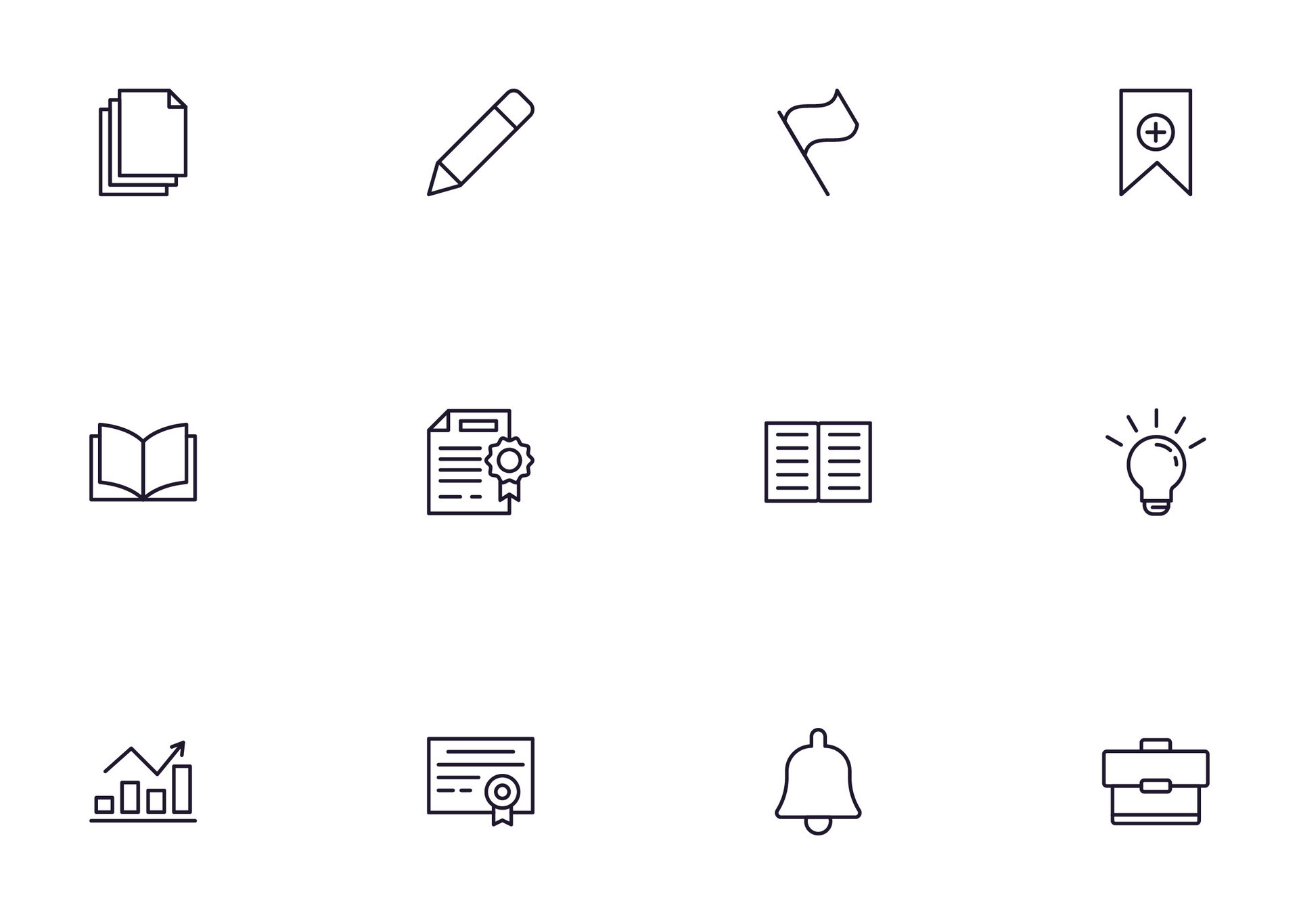 Education line icon set. Collection of high quality signs for web ...