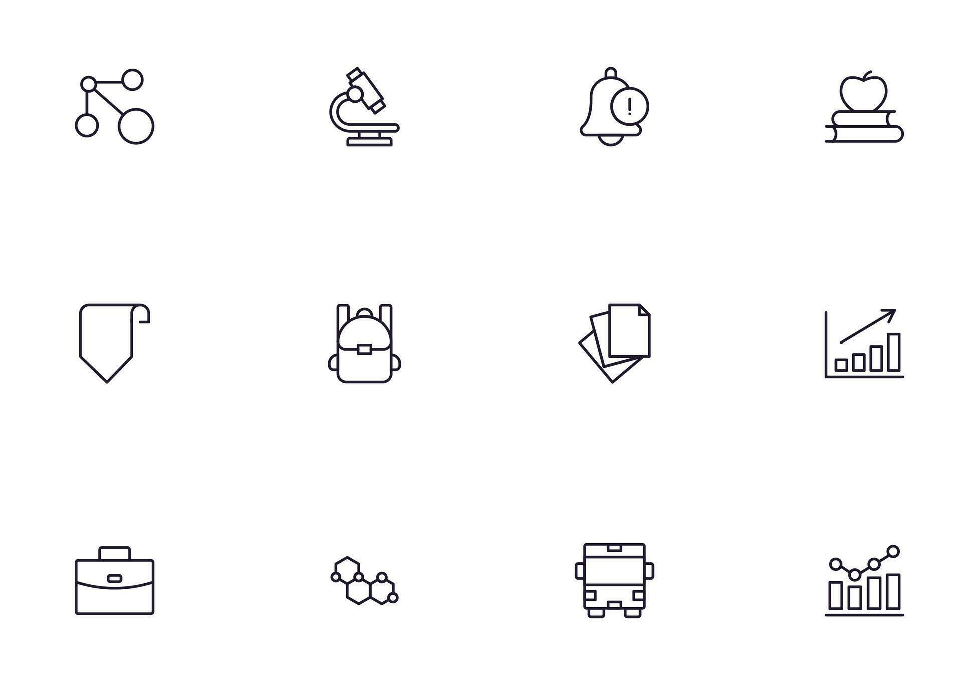 Education line icon set. Collection of high quality signs for web ...
