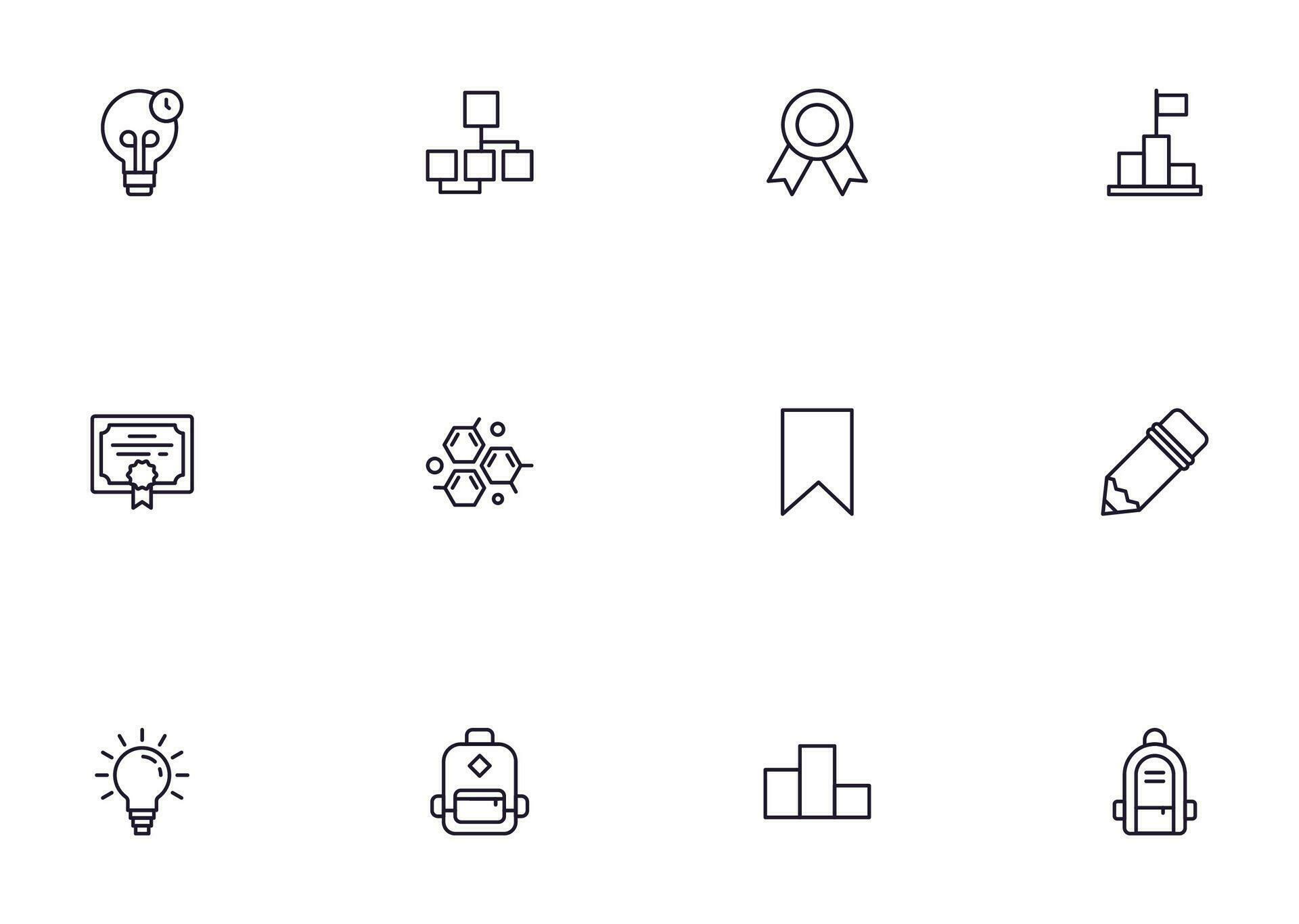 Education line icon set. Collection of high quality signs for web ...