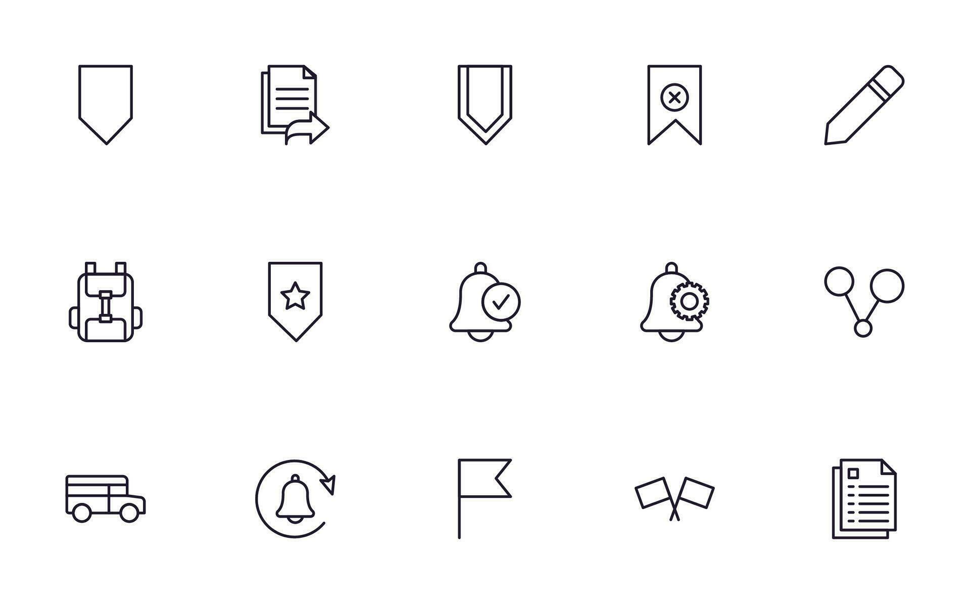 Education line icon set. Collection of high quality signs for web ...