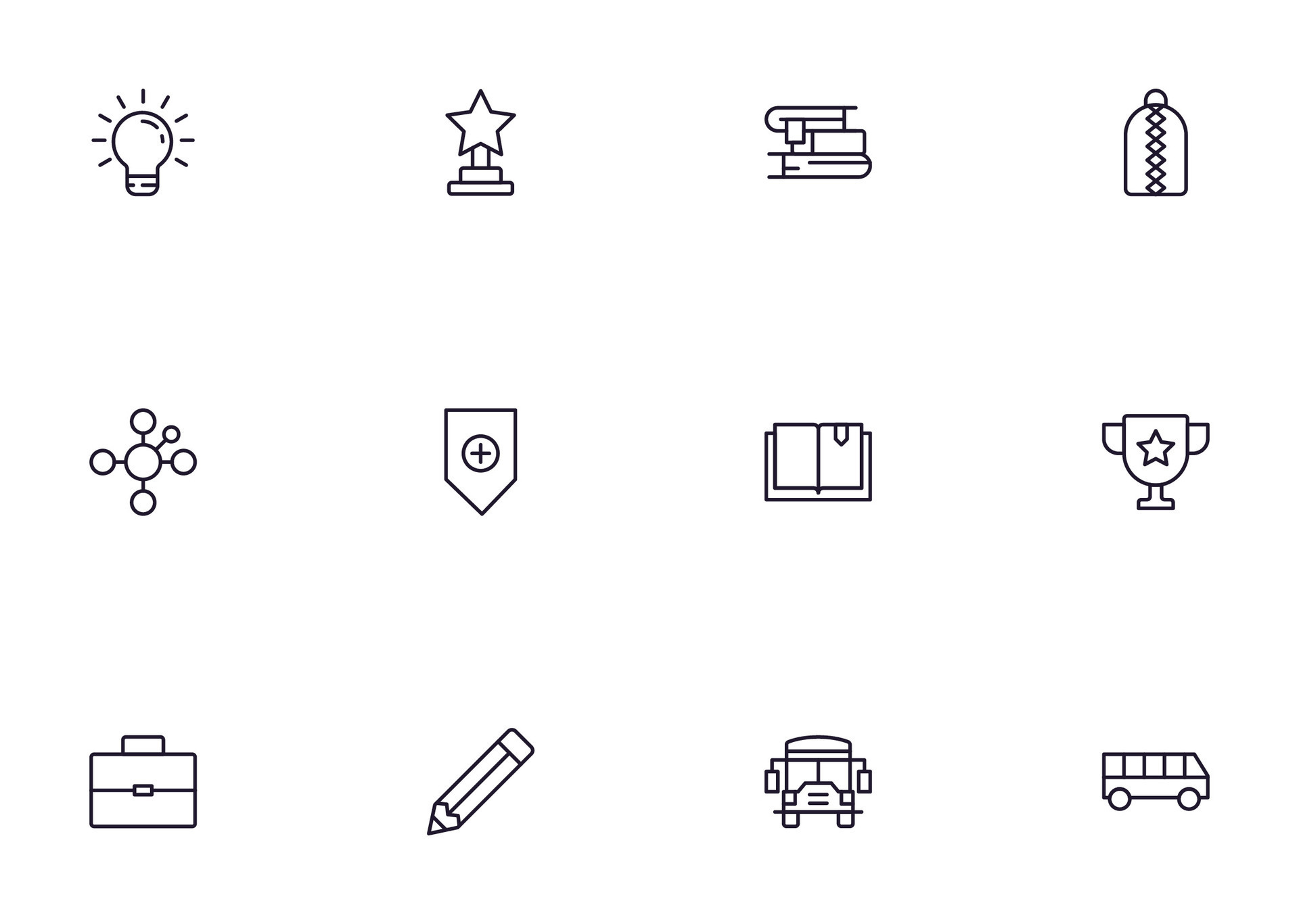 Education line icon set. Collection of high quality signs for web ...