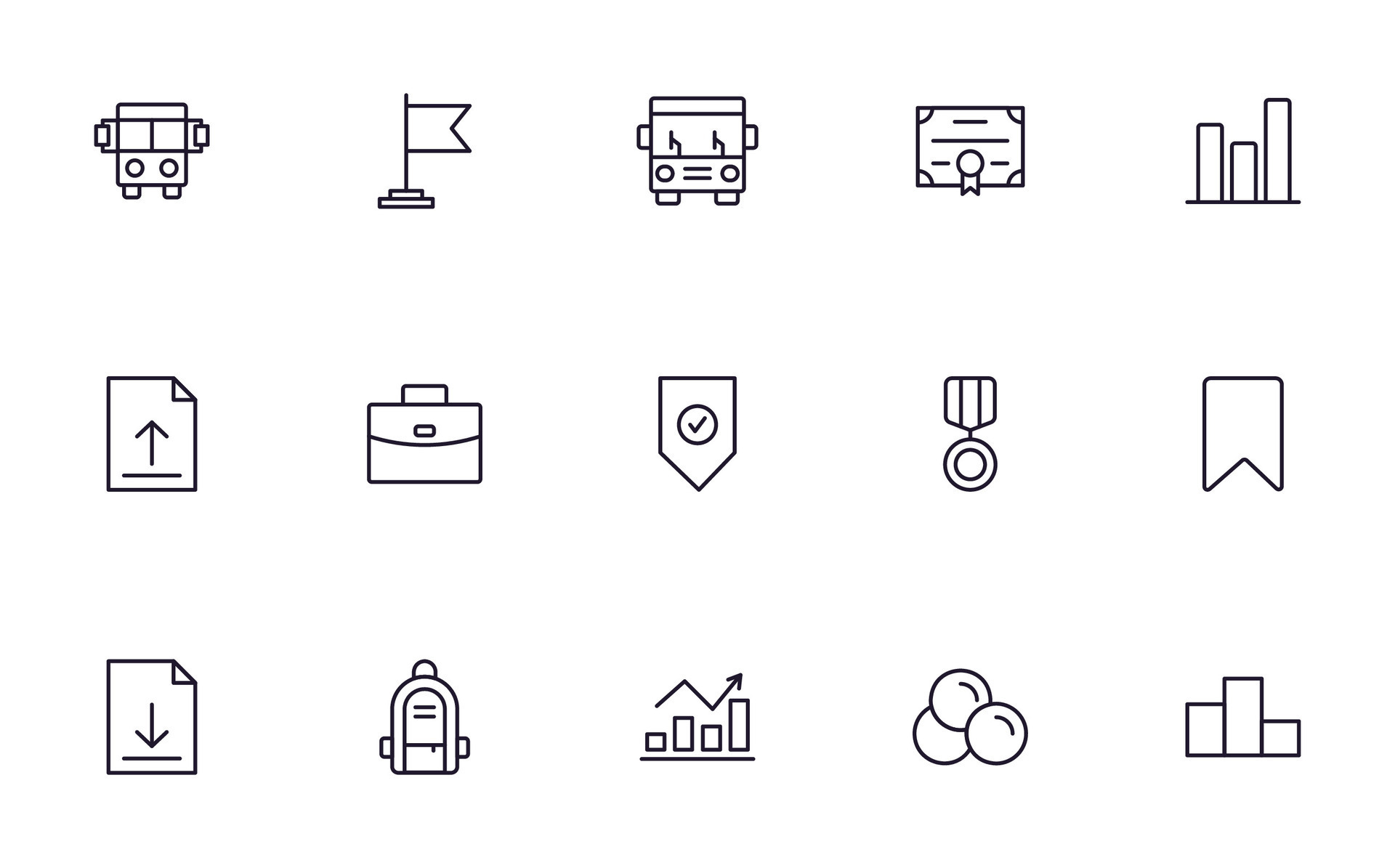 Education line icon set. Collection of high quality signs for web ...