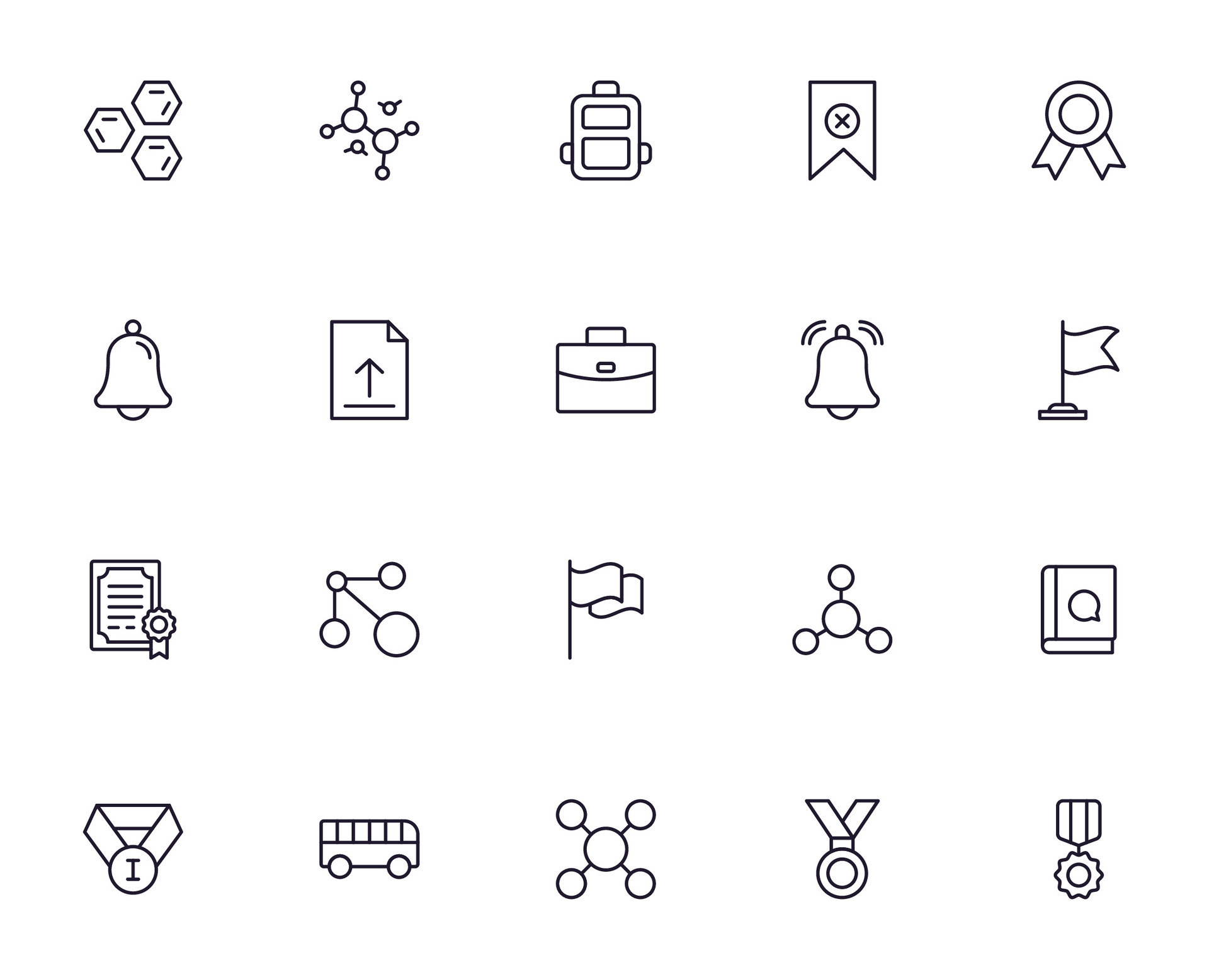 Education line icon set. Collection of high quality signs for web ...