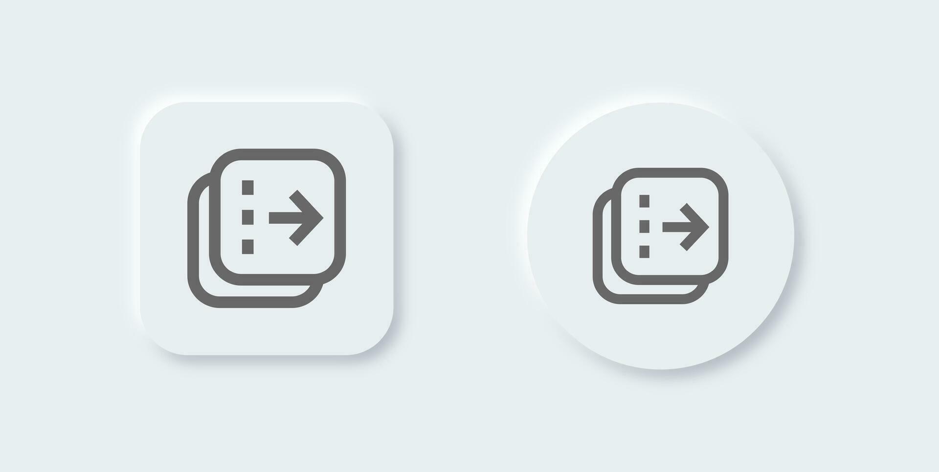 Flip line icon in neomorphic design style. Arrow switch signs vector illustration. 28690883 ...