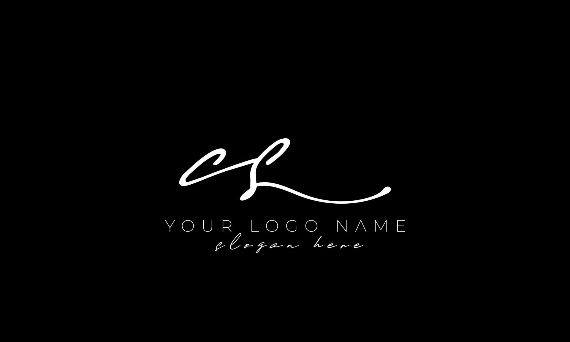Handwriting Letter Cs Logo Design Cs Logo Design Free Vector Template 28691157 Vector Art At