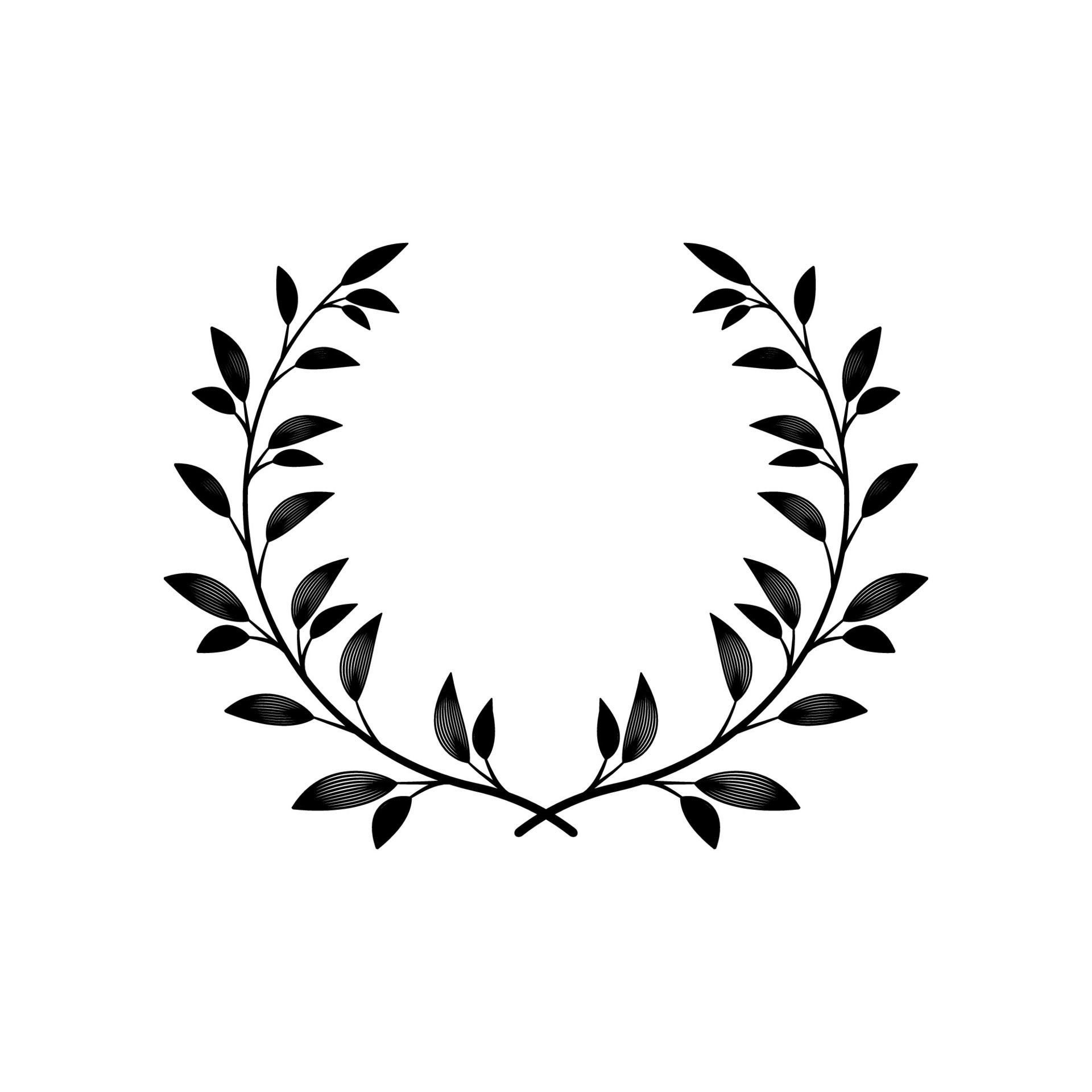 Set black silhouette circular laurel foliate,. Various round floral and ... Set black silhouette circular laurel foliate,. Various round floral and ...