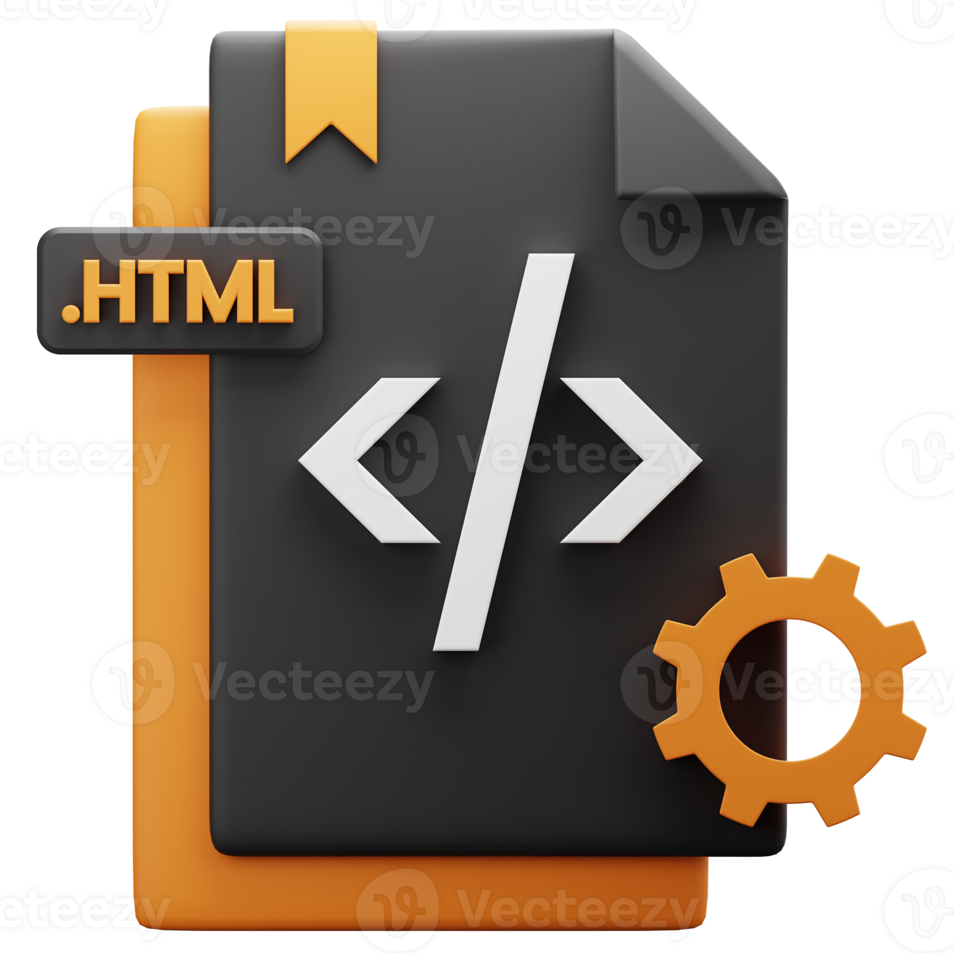 Html Document File 3d Icon 3d Icon Html Document File Html File Format 3d Render Html Symbol