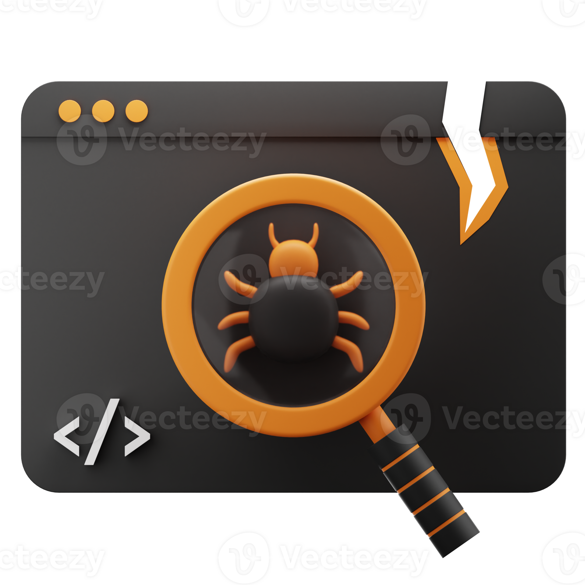 Web Bug Detected 3d Icon Showcasing Bug Detection 3d Icon 3d Icon Bug