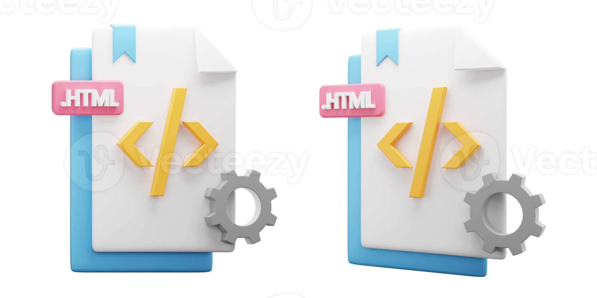 Html Document File 3d Icon 3d Icon Html Document File Html File Format 3d Render Html Symbol