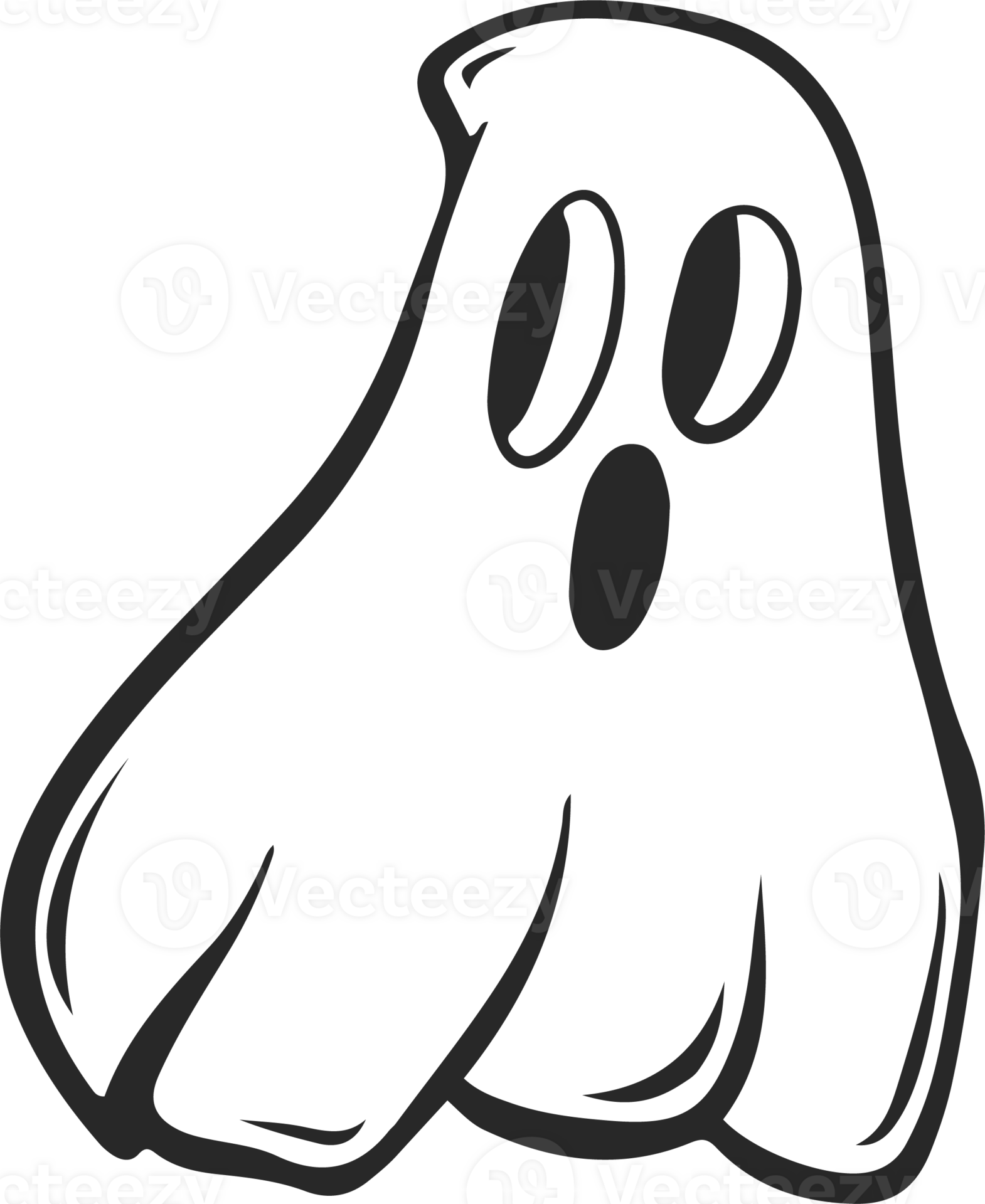 cute halloween ghost outline 28702217 PNG