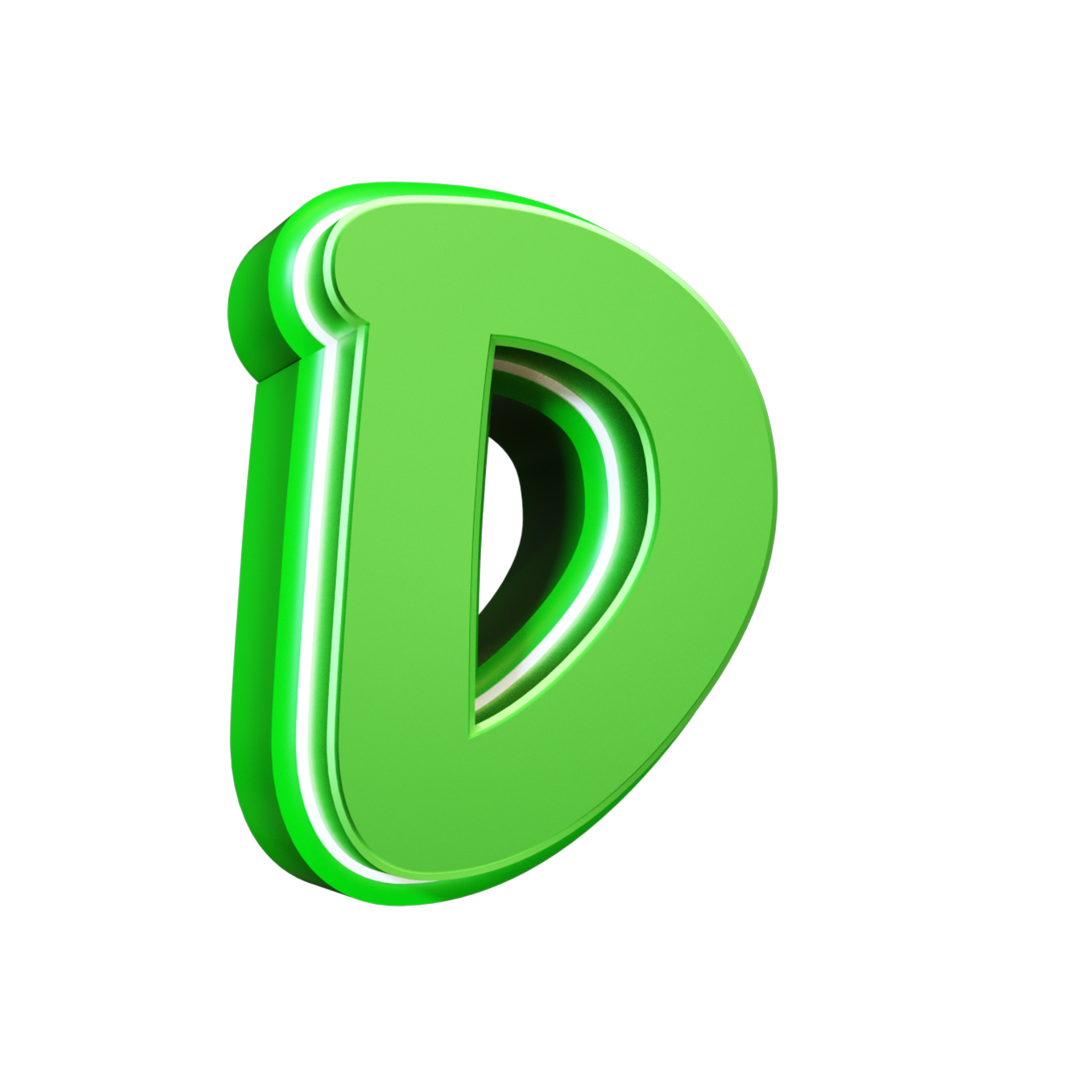 3d Render Green Letter 28703573 Png