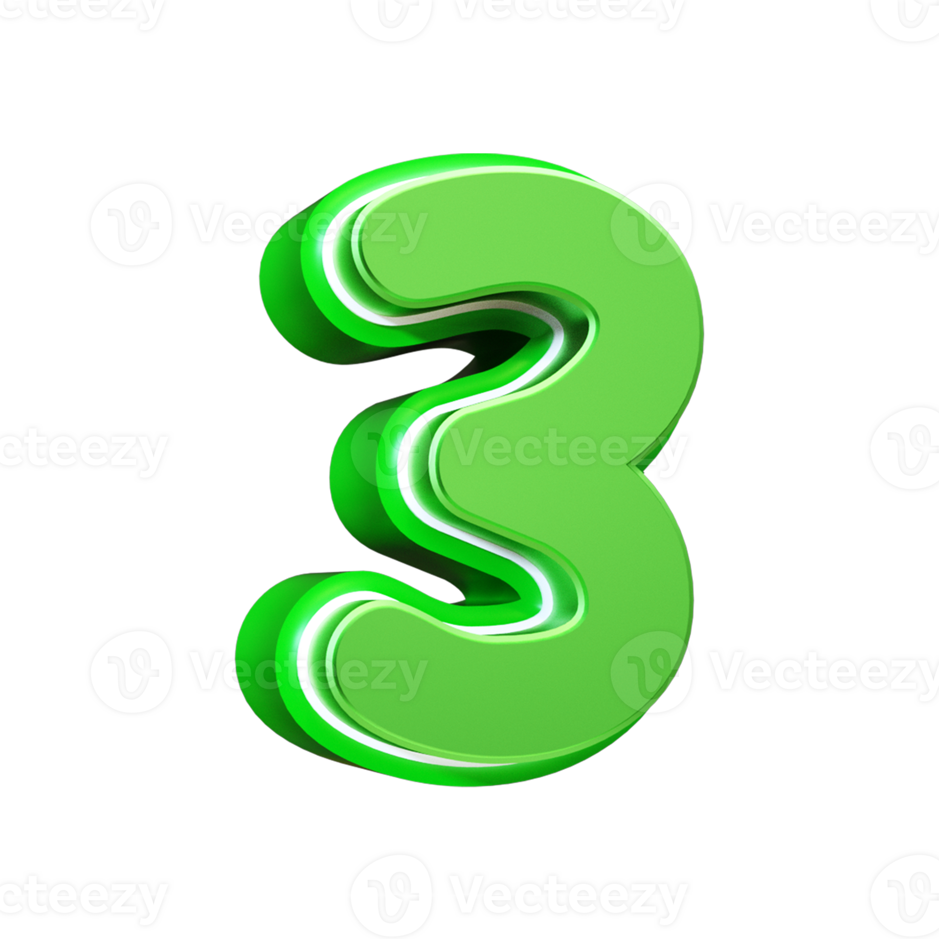 3d Render Green Number 28703577 Png
