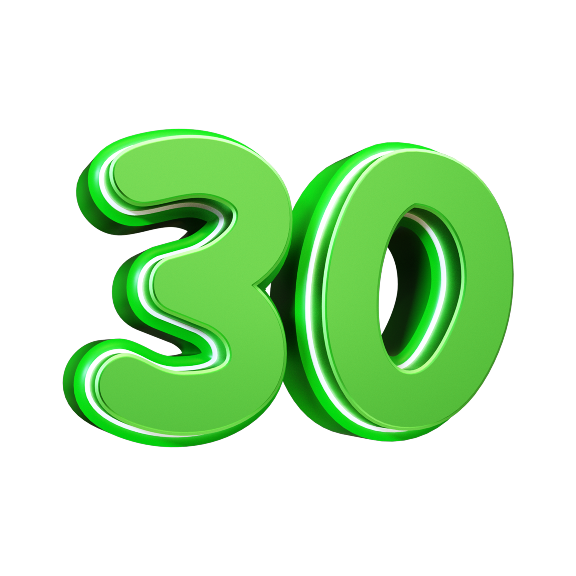 3d Render Green Number 28703630 Png