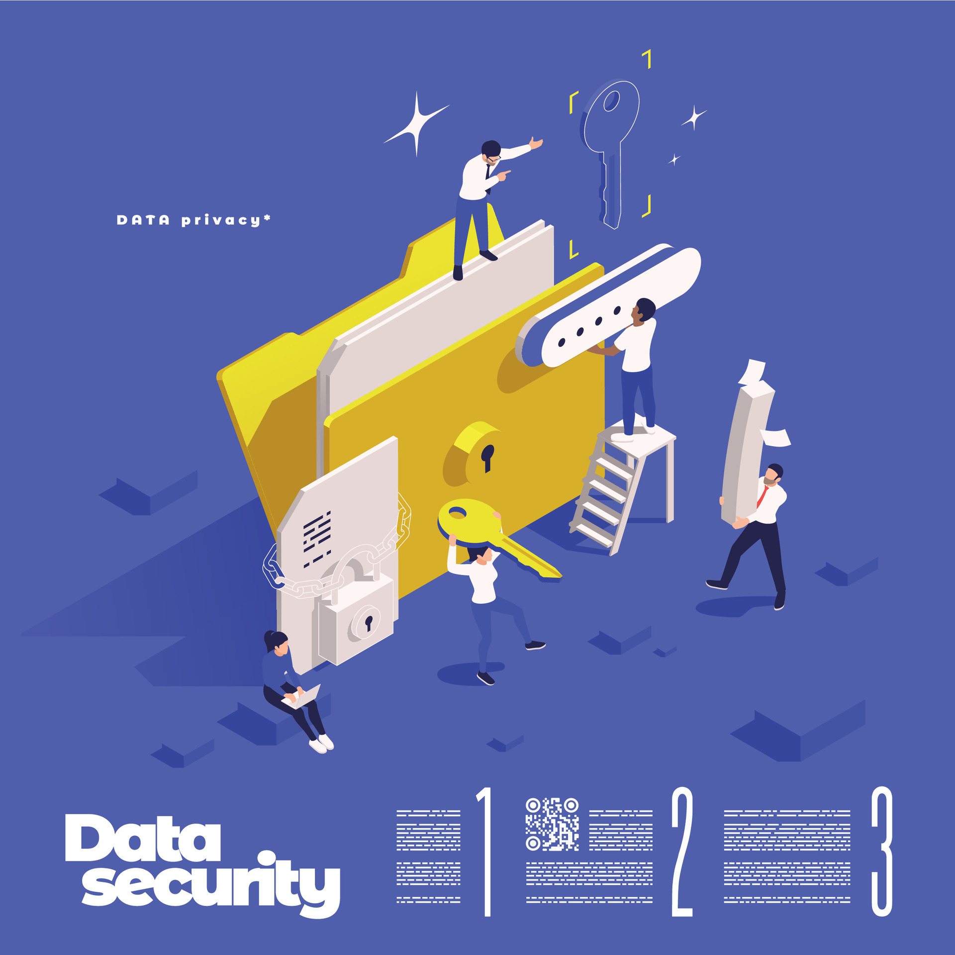 Data Security Folder Composition 28704660 Vector Art at Vecteezy