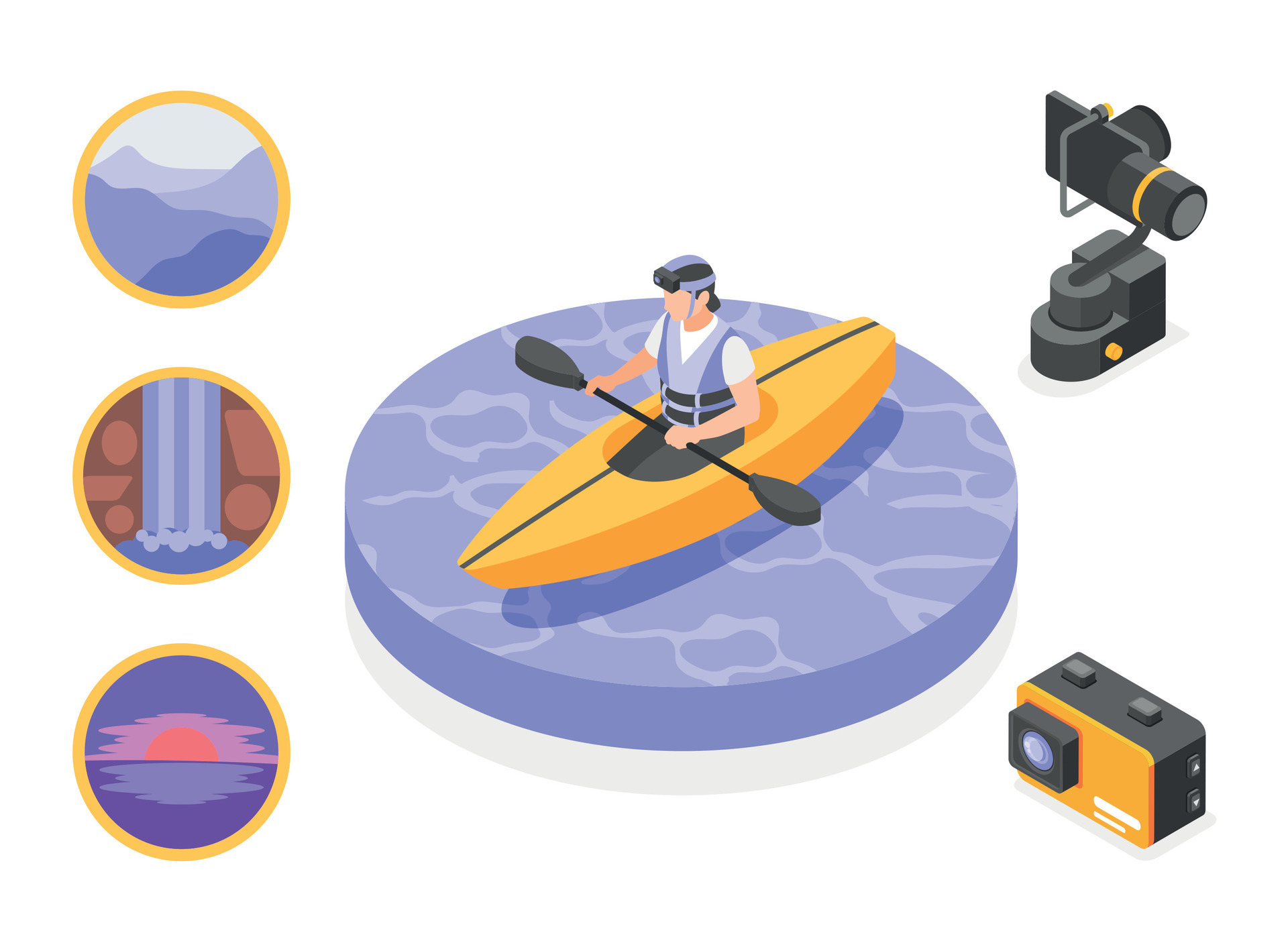 Action Camera Composition 28705055 Vector Art at Vecteezy