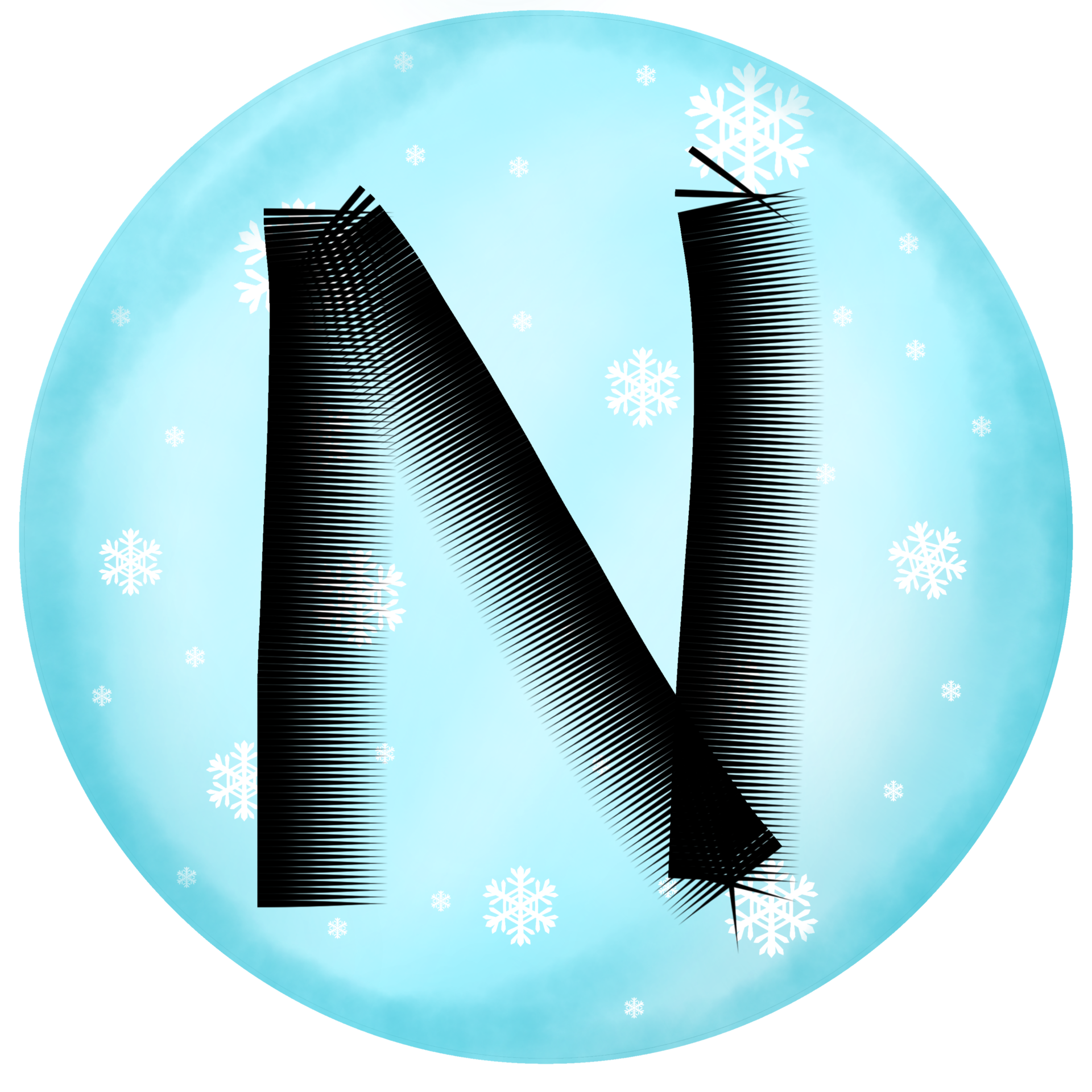 alphabet with blue snow 28705525 PNG