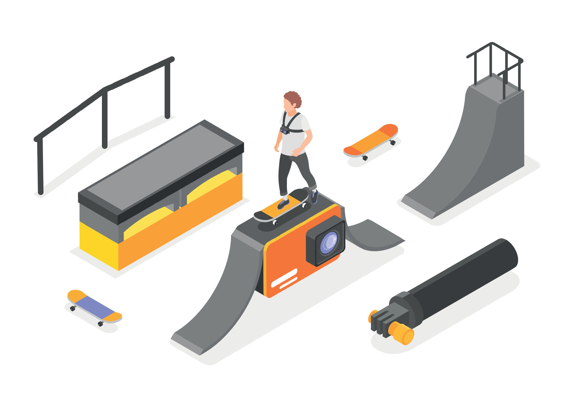 Action Camera Composition 28705550 Vector Art at Vecteezy