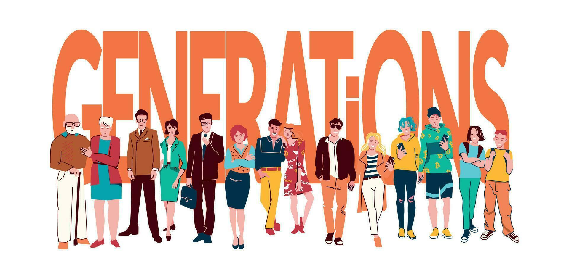 People Generations Flat Text 28706477 Vector Art at Vecteezy People Generations Flat Text 28706477 Vector Art at Vecteezy