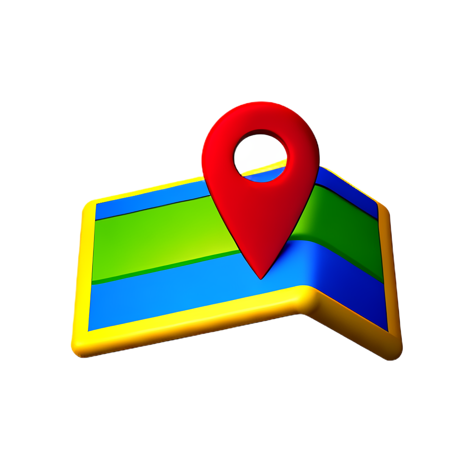 map 3d rendering icon illustration 28709146 PNG
