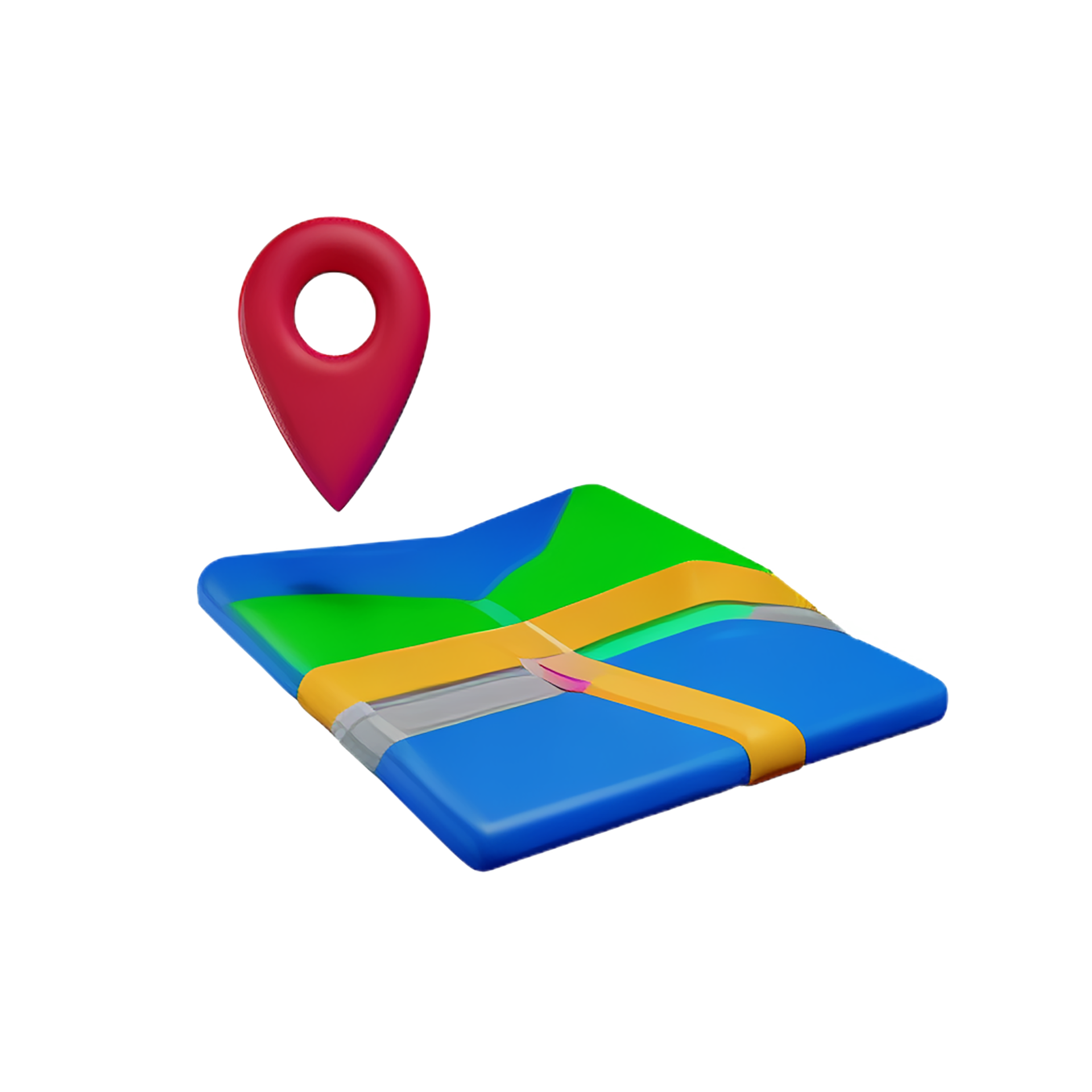 map 3d rendering icon illustration 28711409 PNG